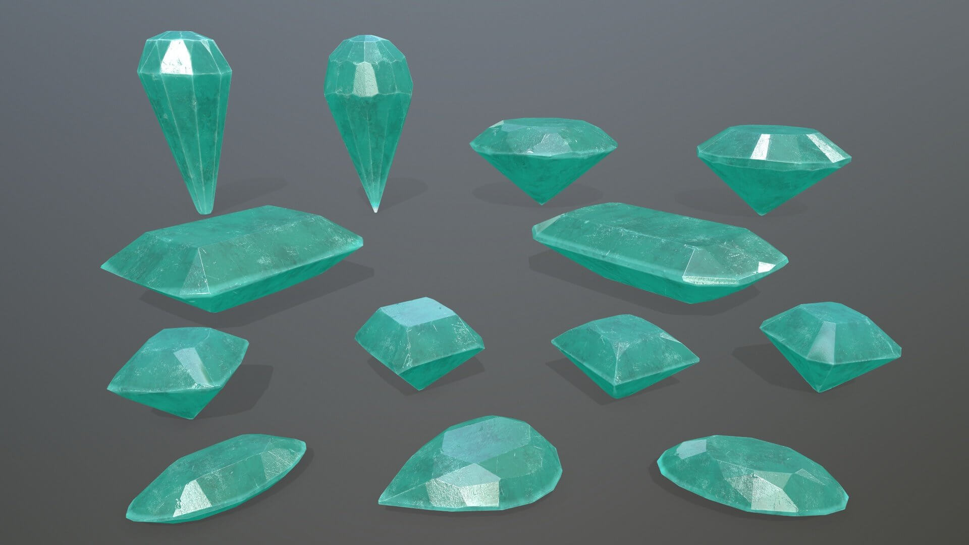 Gem Set - 3D Model by Gizem Dilara Tek