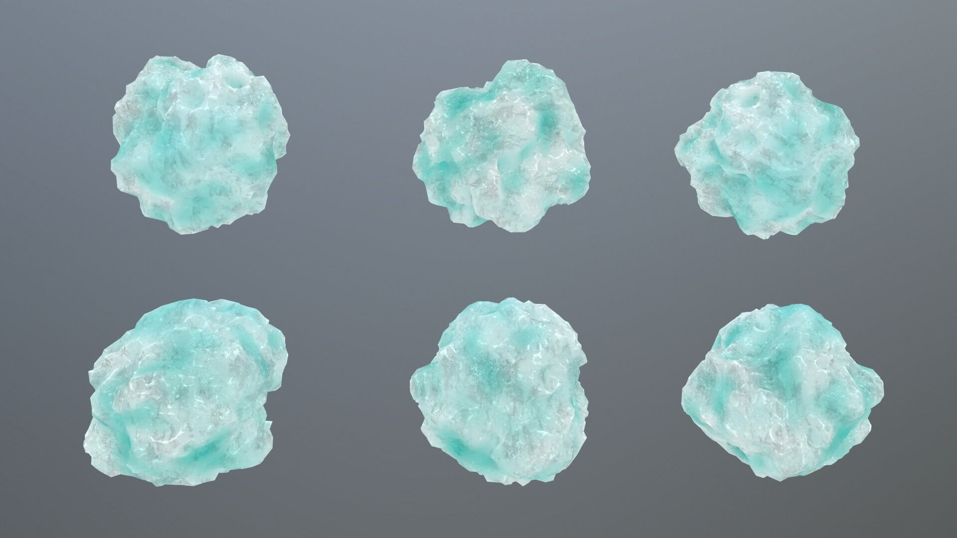 Ice Asteroid Set - 3D Model by Gizem Dilara Tek