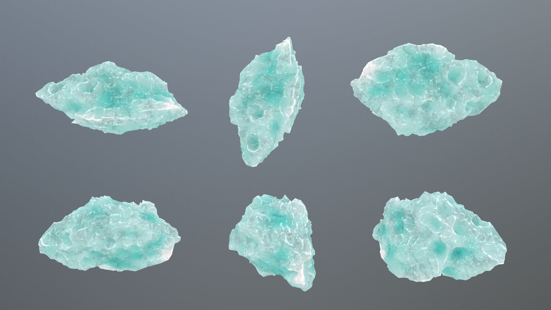 Ice Asteroid Set - 3D Model by Gizem Dilara Tek