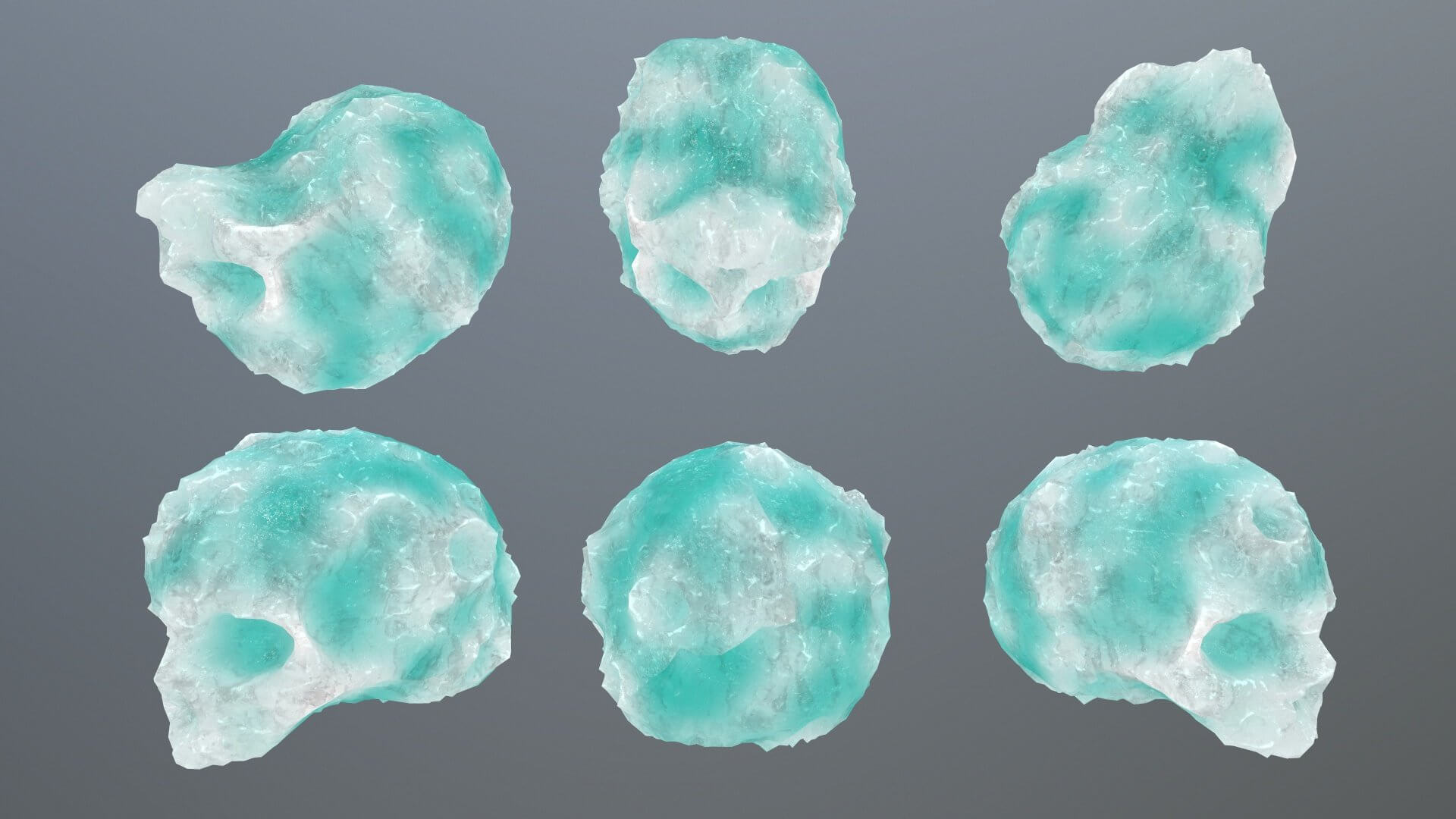 Ice Asteroid Set - 3D Model by Gizem Dilara Tek