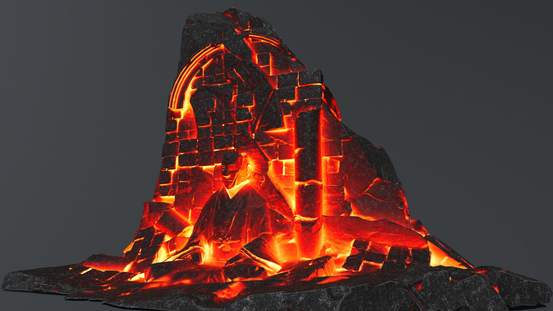 Lava Buddha Rock - 3D Model by Gizem Dilara Tek