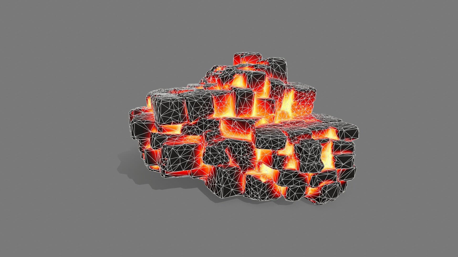 Lava Stone Set - 3D Model by Gizem Dilara Tek