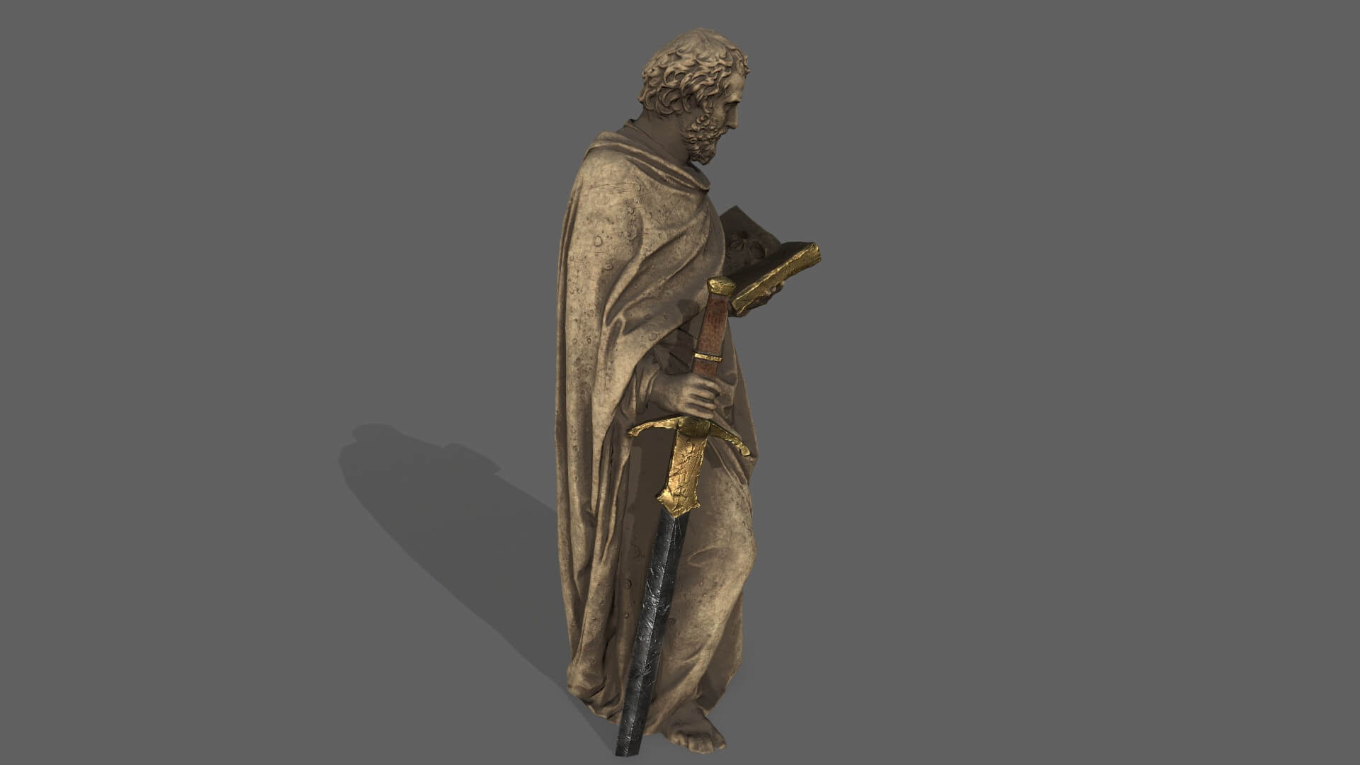 Old Man Statue - 3D Model by Gizem Dilara Tek