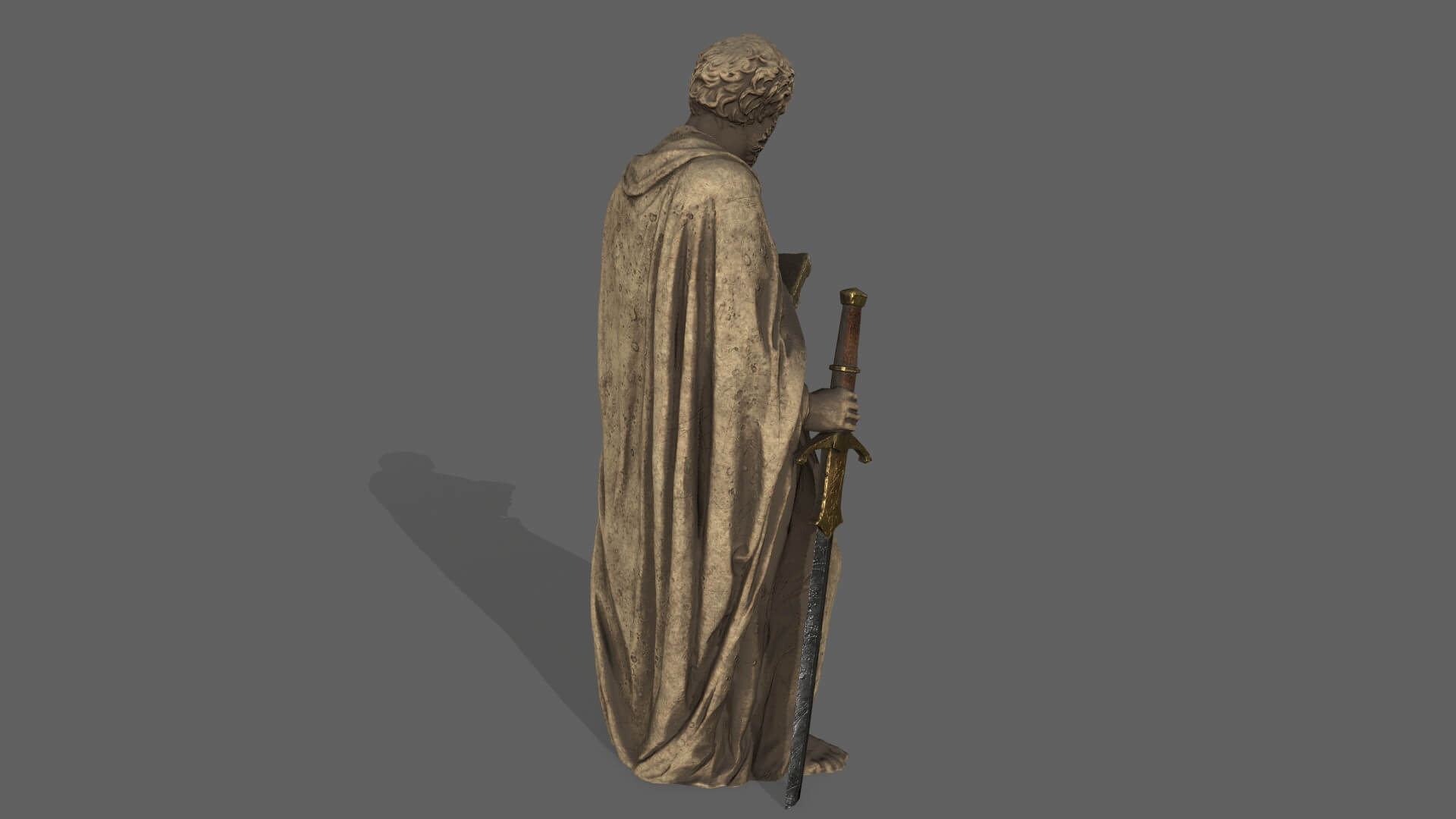 Old Man Statue - 3D Model by Gizem Dilara Tek