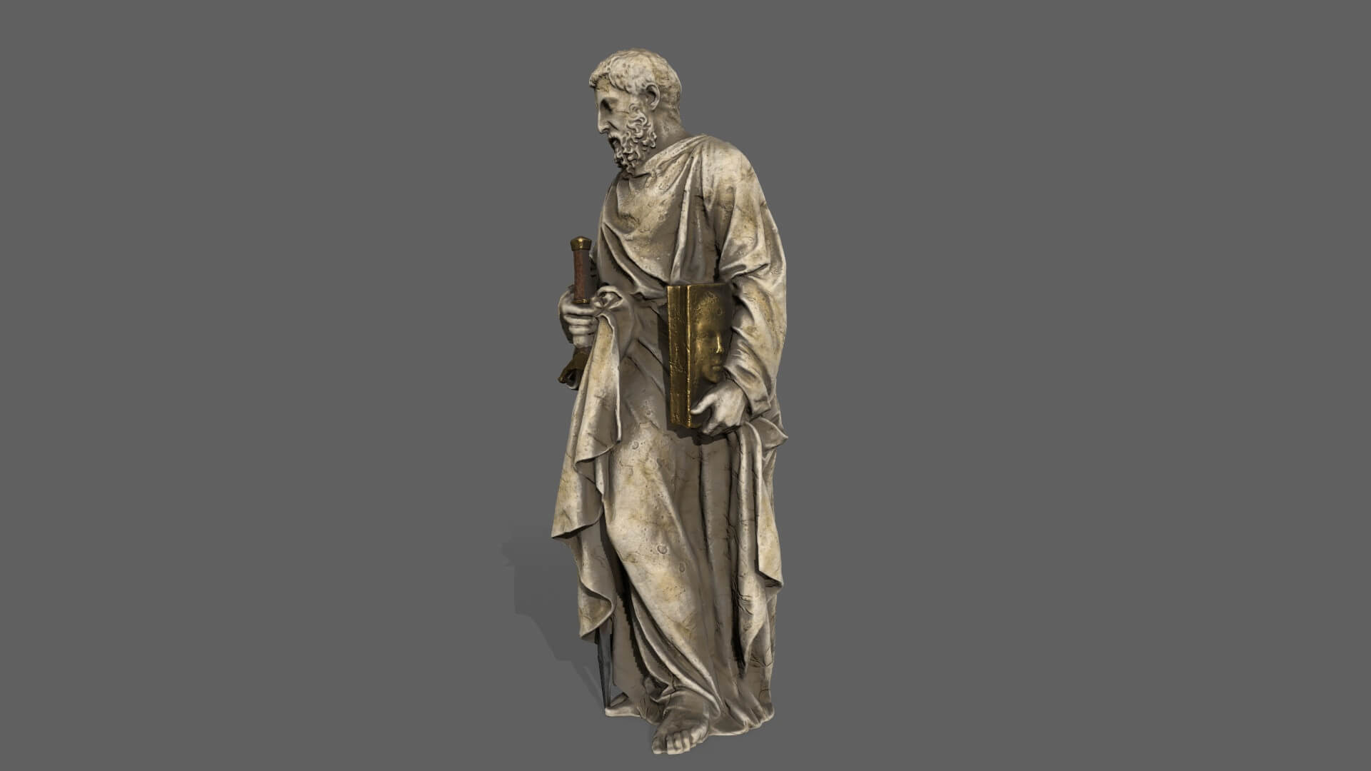 Old Man Statue - 3D Model by Gizem Dilara Tek