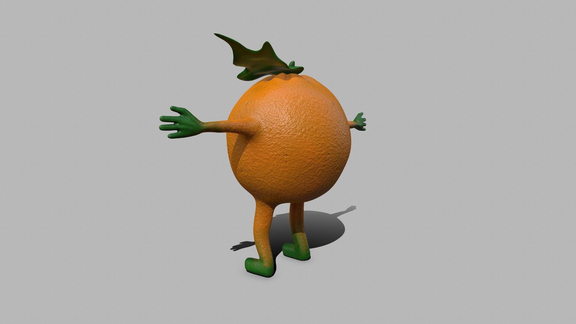 Orange Cartoon Character - 3D Model by Gizem Dilara Tek