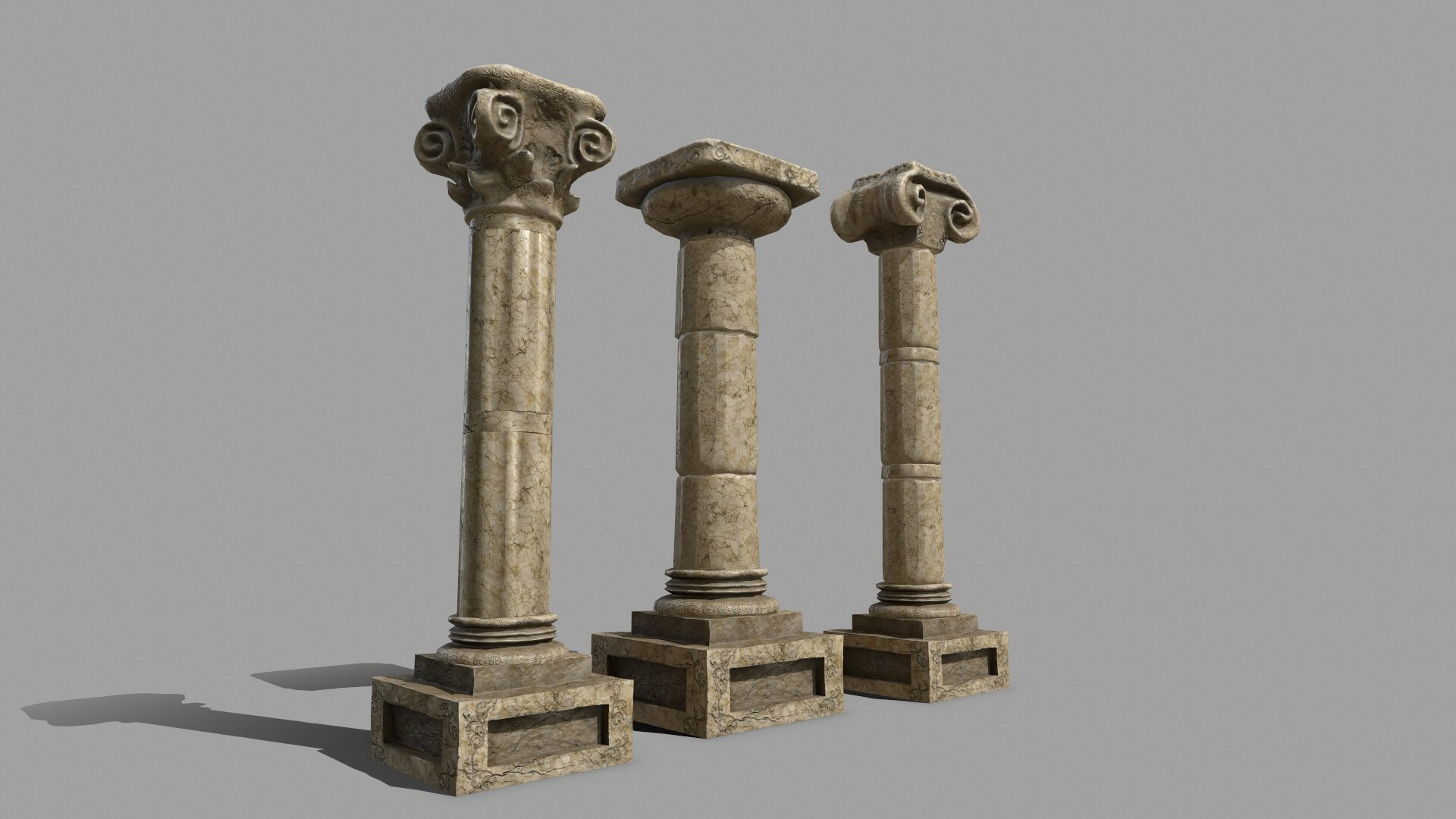 Pillar Set - 3D Model by Gizem Dilara Tek
