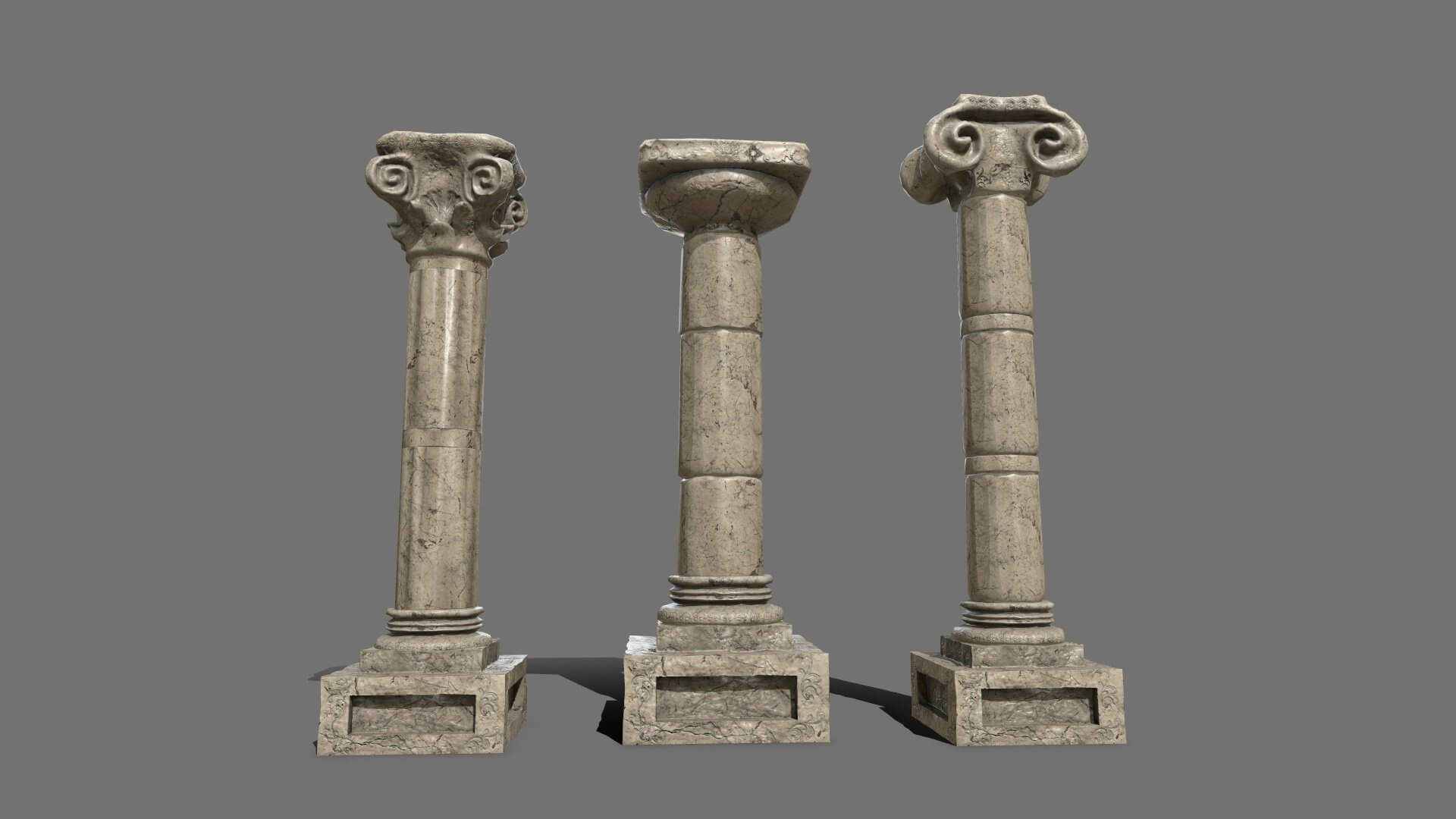 Pillar Set - 3D Model by Gizem Dilara Tek
