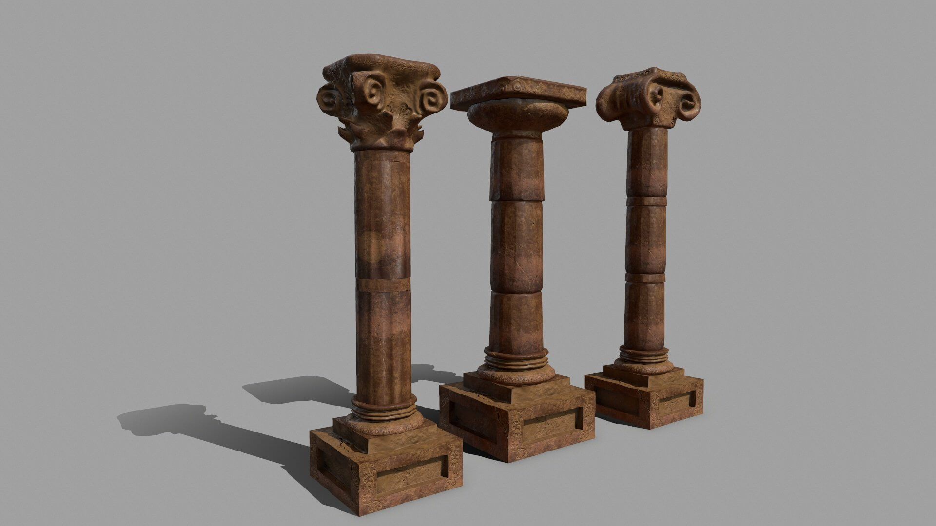 Pillar Set - 3D Model by Gizem Dilara Tek