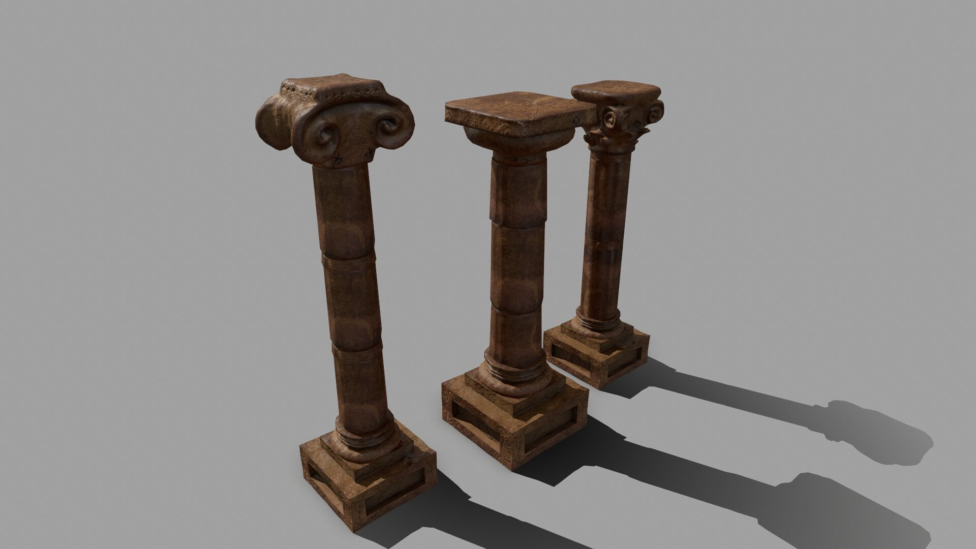 Pillar Set - 3D Model by Gizem Dilara Tek