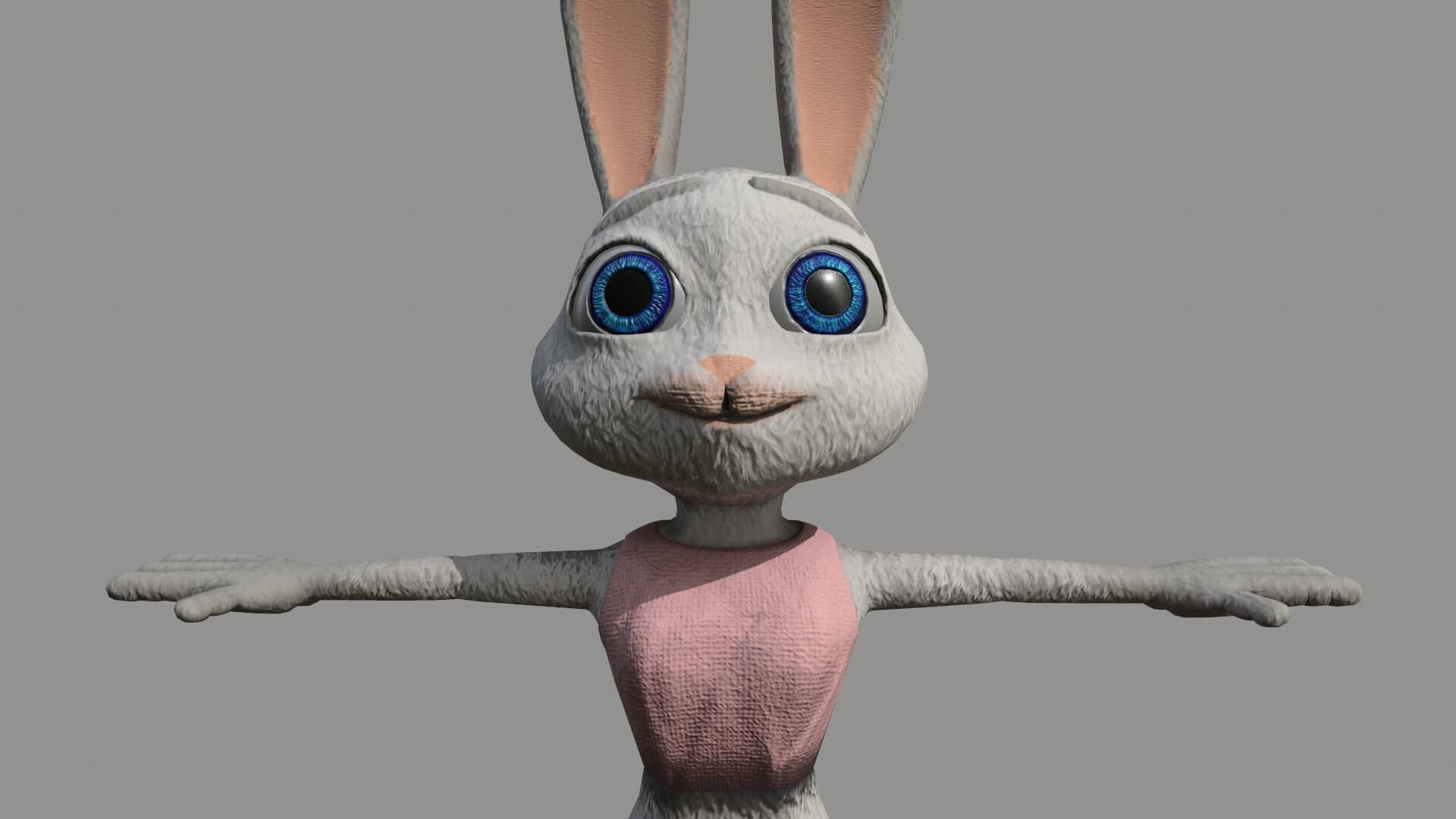Rabbit Cartoon Character - 3D Model by Gizem Dilara Tek