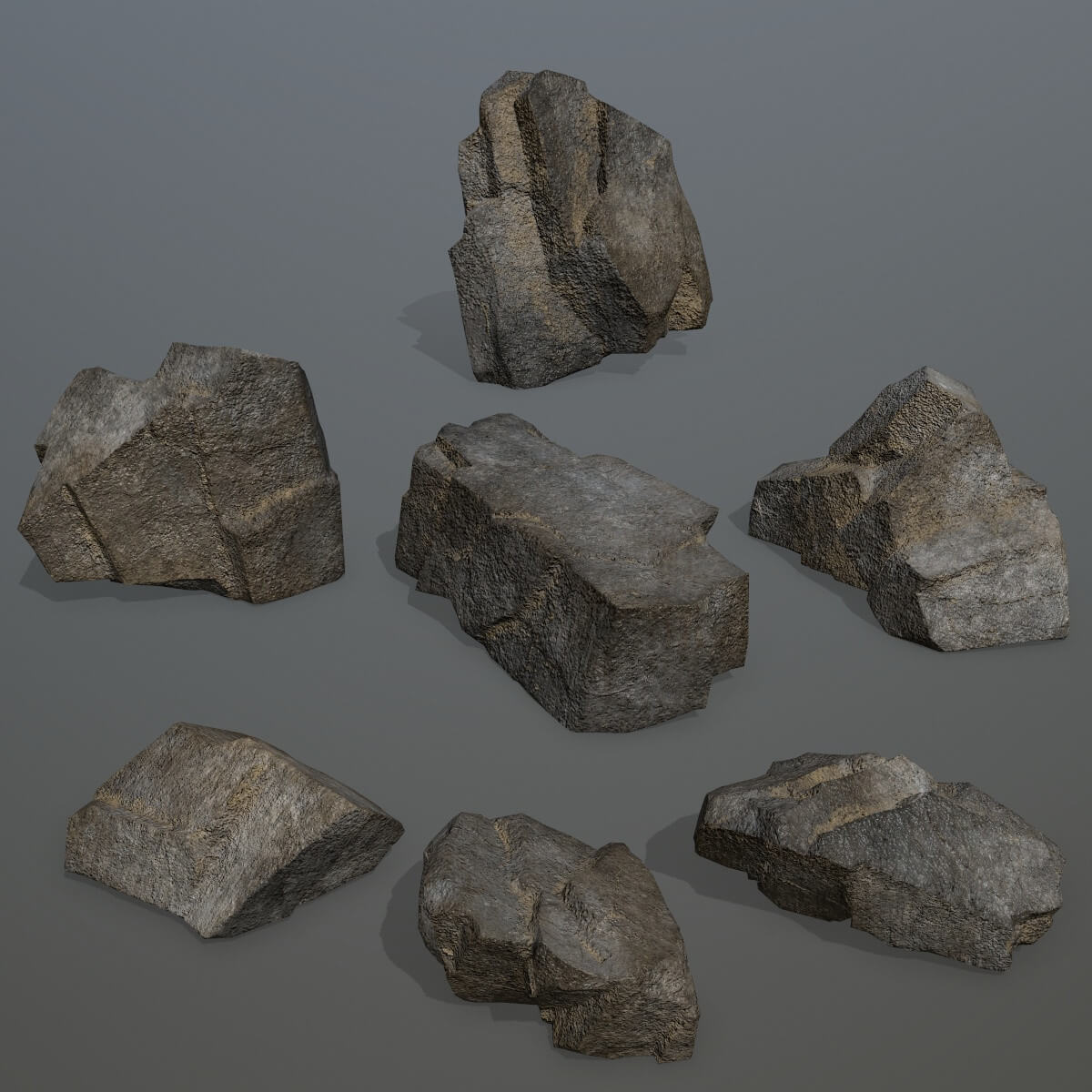 Rocks Set 4 - 3D Model by Gizem Dilara Tek