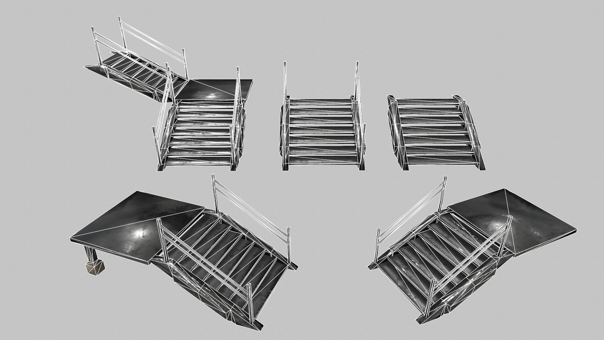 Stair Ground Set - 3D Model by Gizem Dilara Tek
