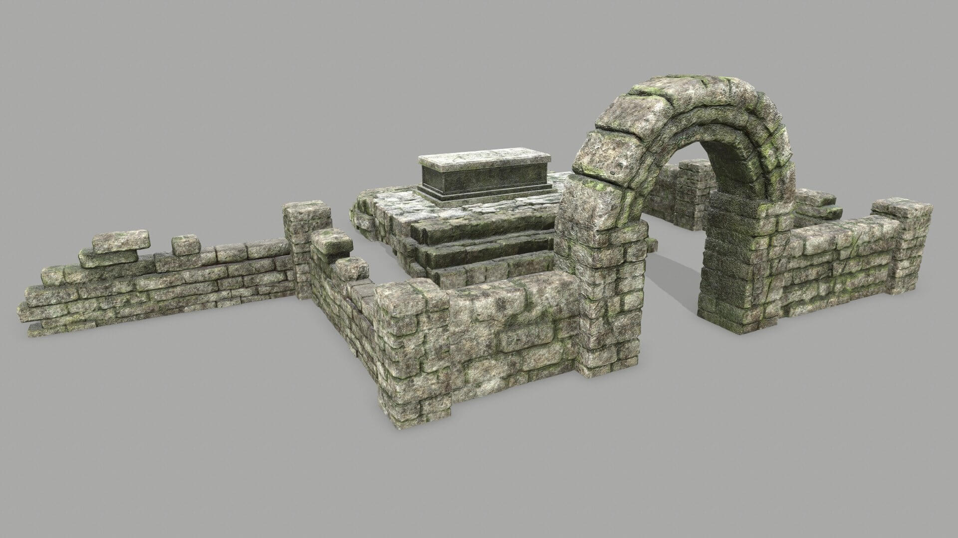 Stone Wall Set - 3D Model by Gizem Dilara Tek