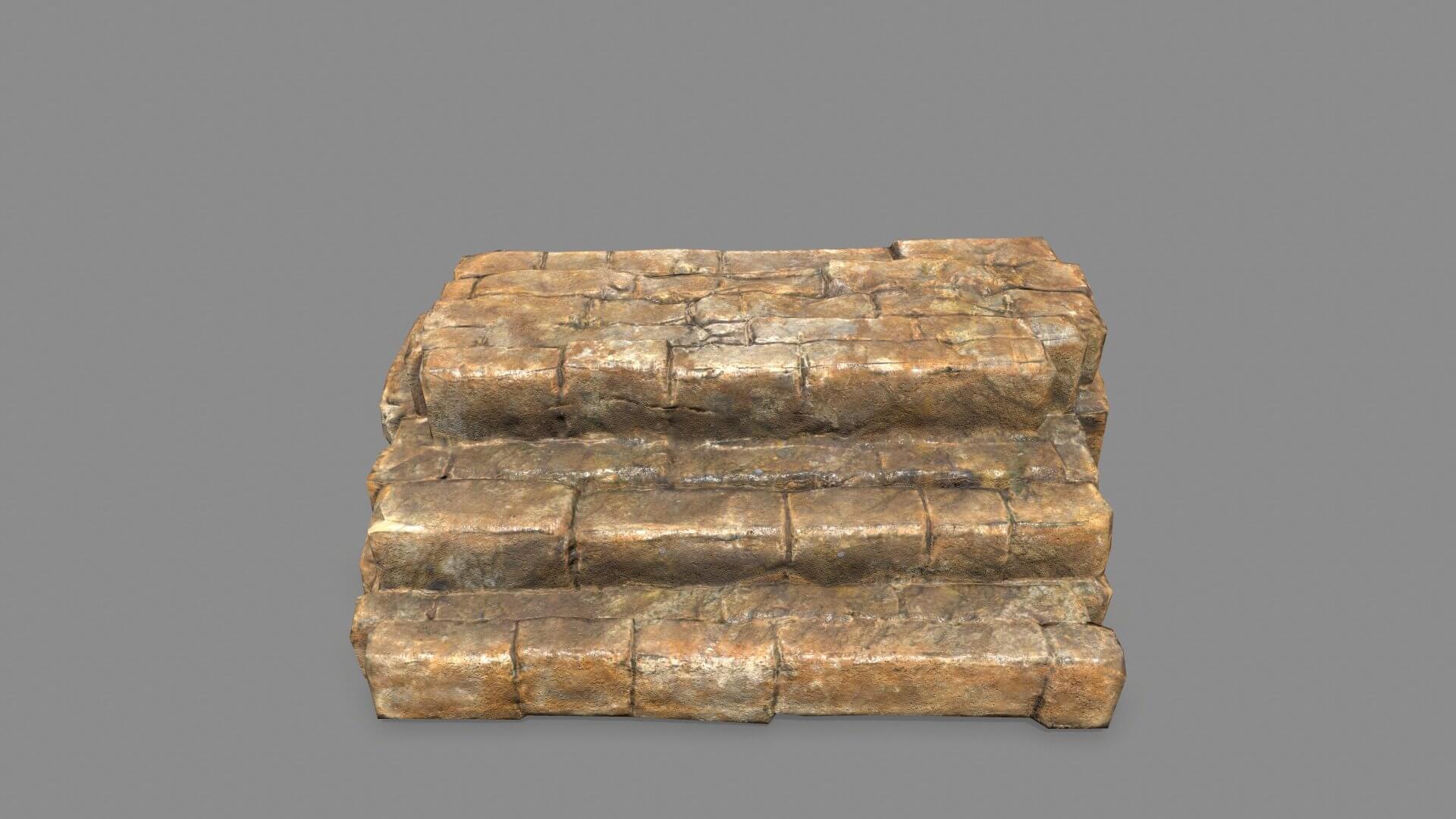 Stone Wall Set - 3D Model by Gizem Dilara Tek