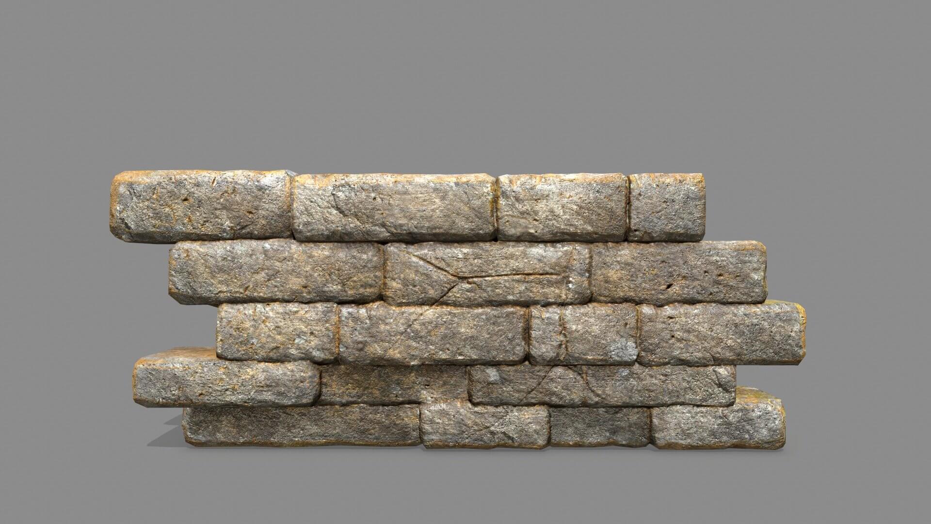 Stone Wall Set - 3D Model by Gizem Dilara Tek