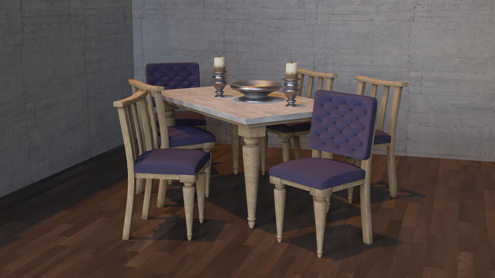 Table Set - 3D Model by Gizem Dilara Tek