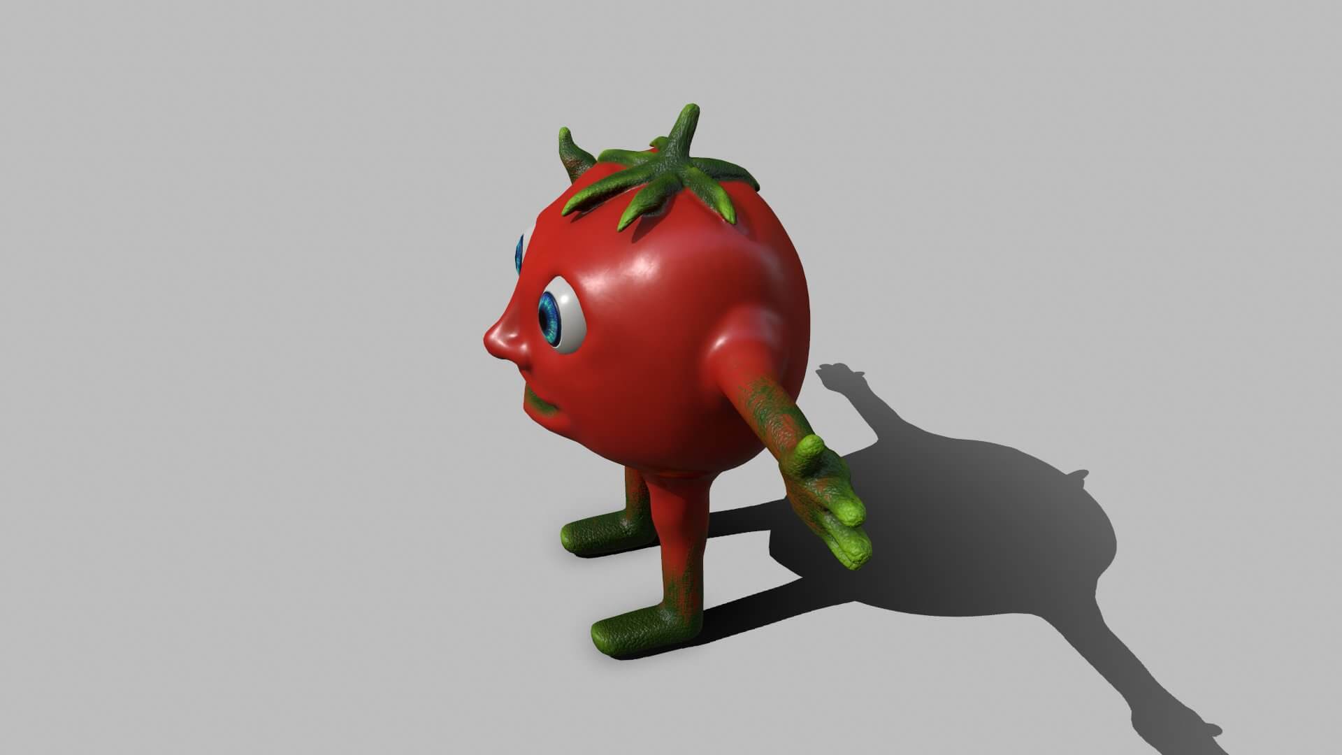 Tomato Cartoon Character - 3D Model by Gizem Dilara Tek