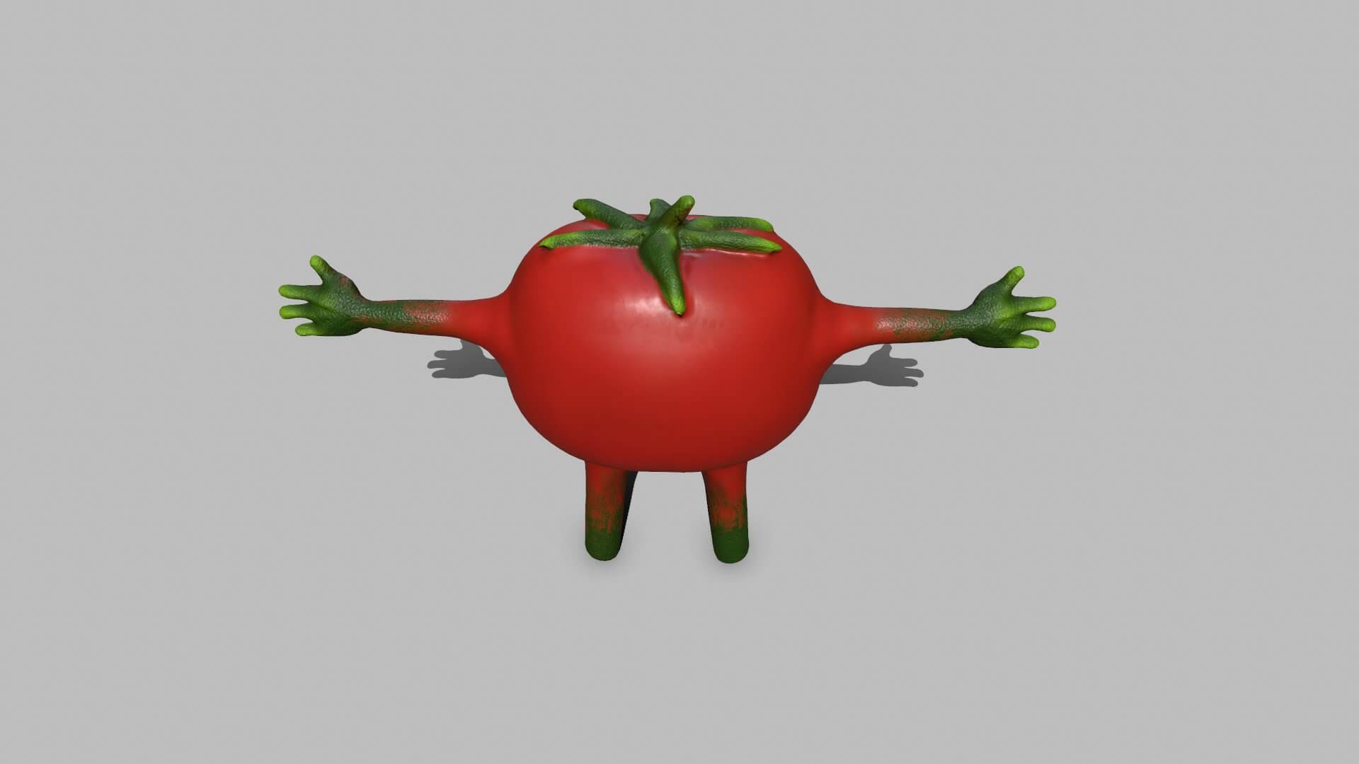 Tomato Cartoon Character - 3D Model by Gizem Dilara Tek