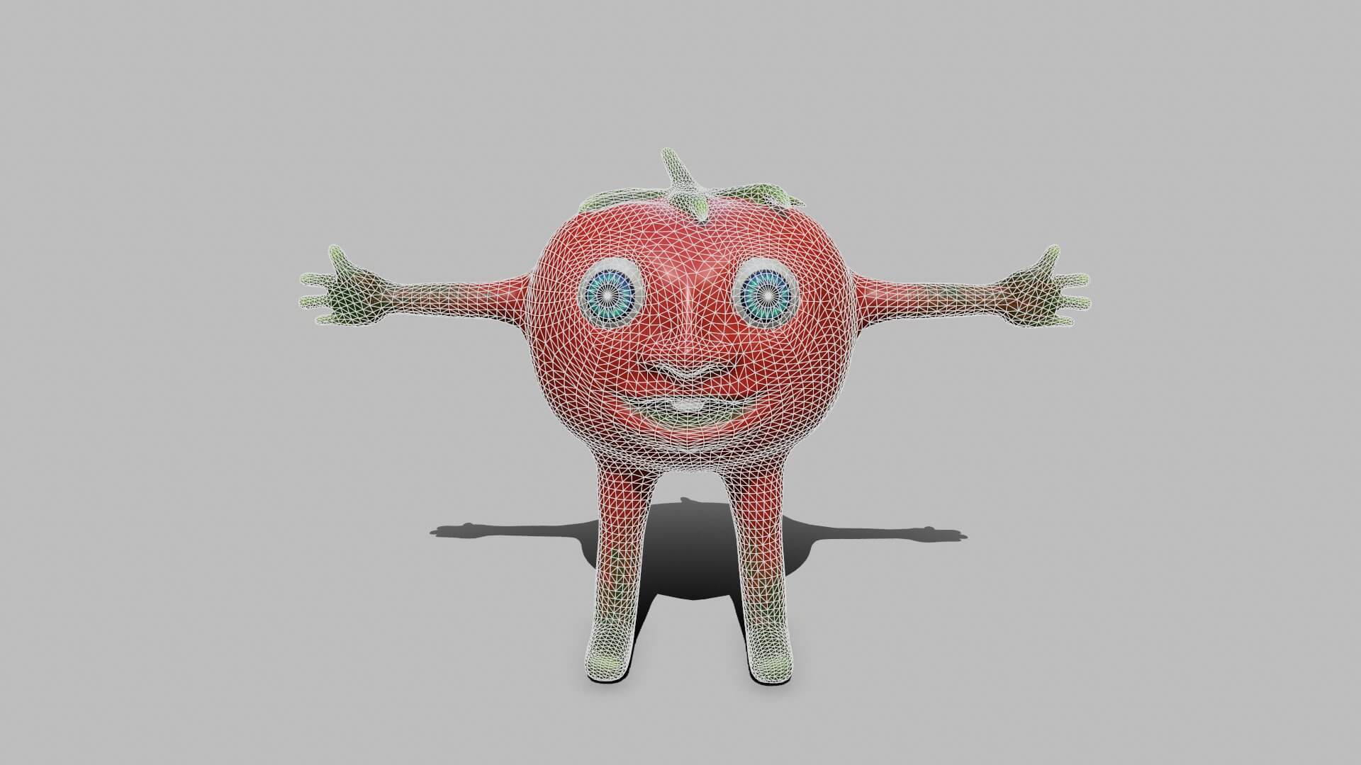 Tomato Cartoon Character - 3D Model by Gizem Dilara Tek