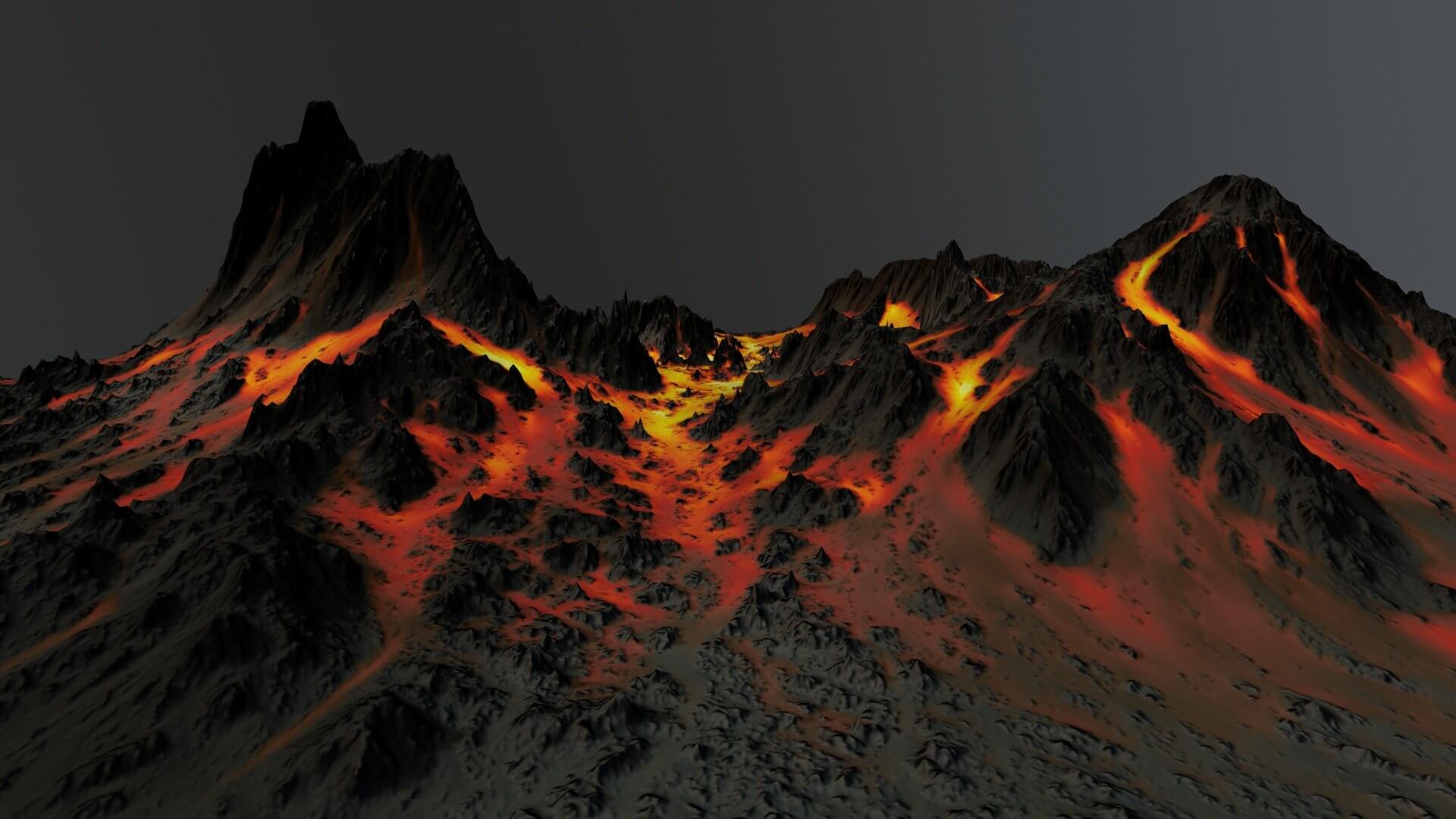Volcano Terrain - 3D Model by Gizem Dilara Tek