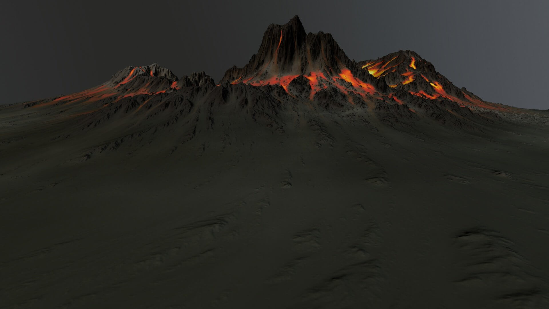 Volcano Terrain - 3D Model by Gizem Dilara Tek