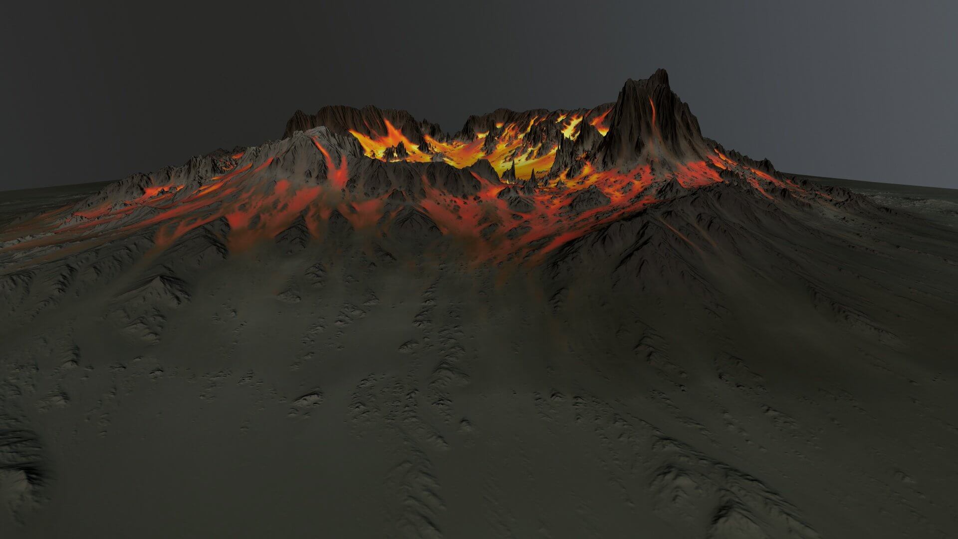 Volcano Terrain - 3D Model by Gizem Dilara Tek