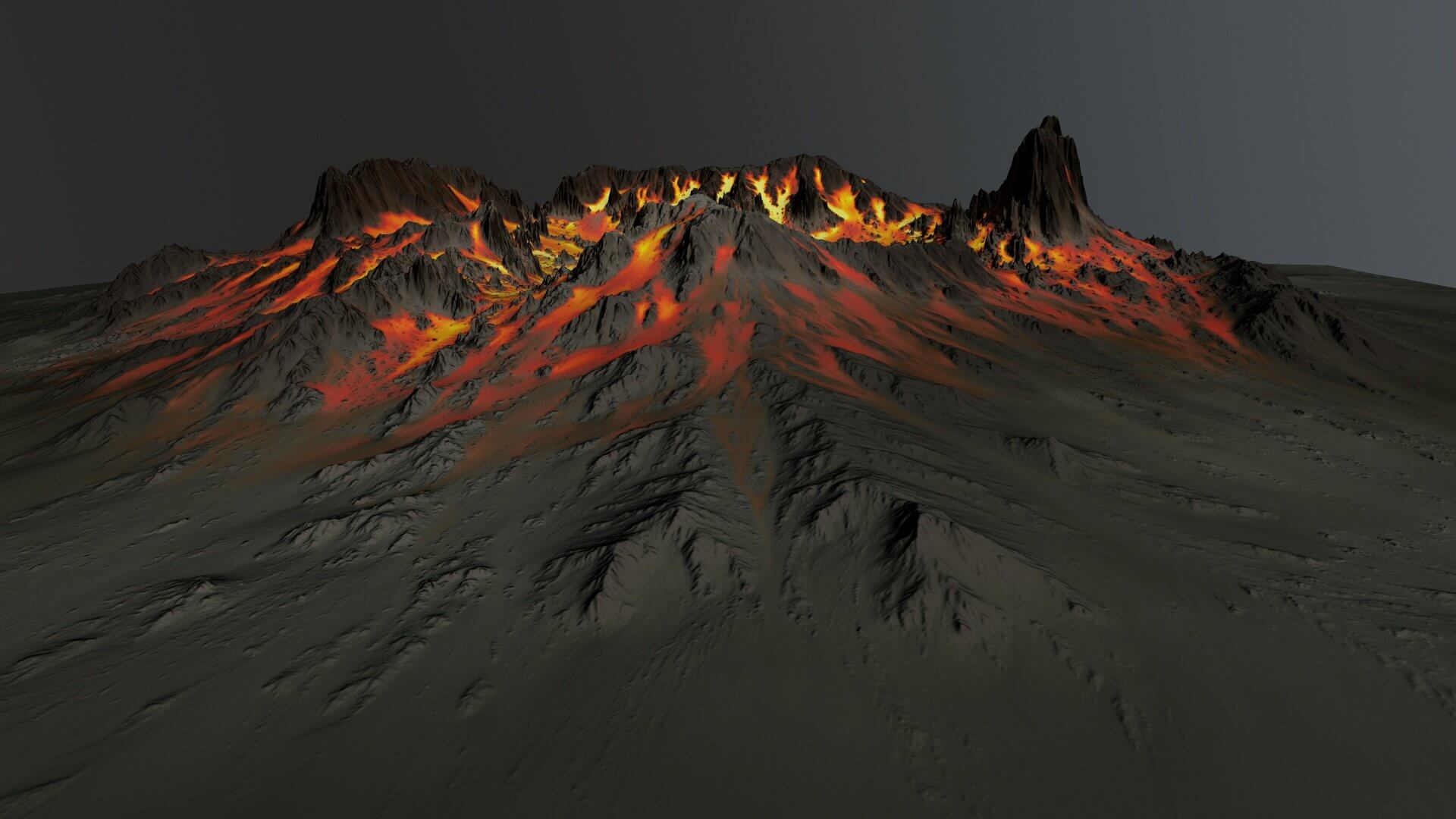Volcano Terrain - 3D Model by Gizem Dilara Tek