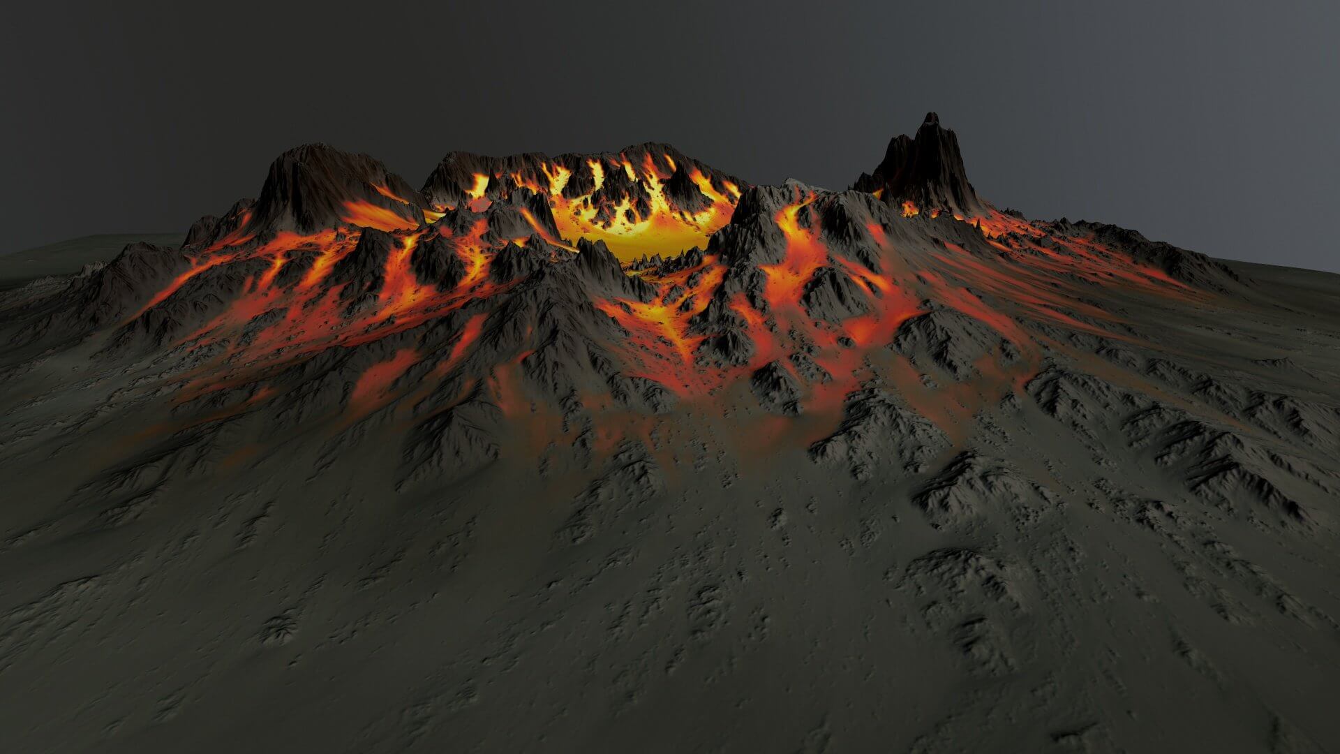 Volcano Terrain - 3D Model by Gizem Dilara Tek