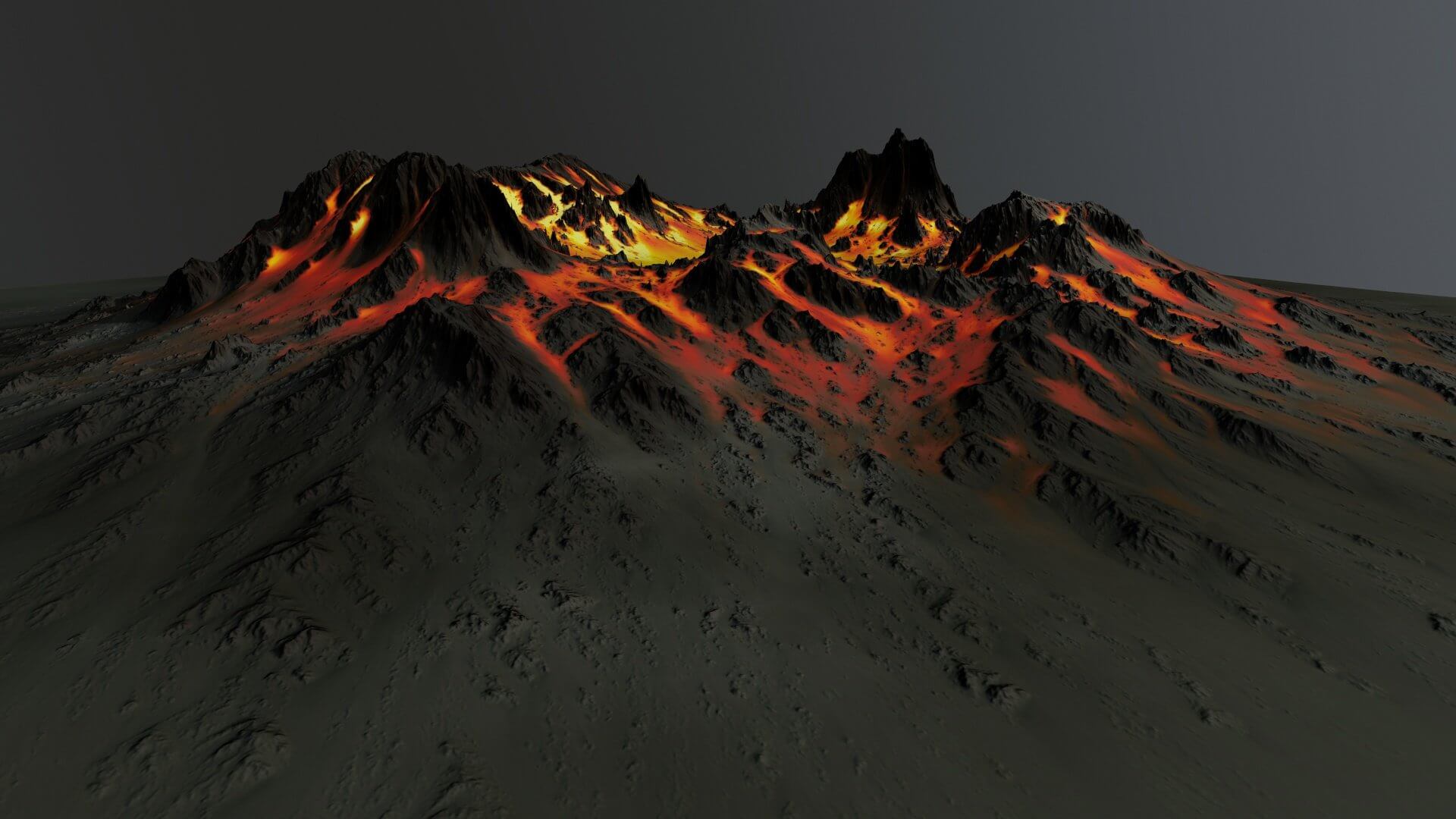 Volcano Terrain - 3D Model by Gizem Dilara Tek