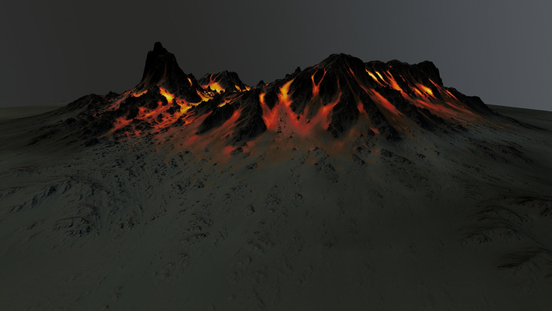 Volcano Terrain - 3D Model by Gizem Dilara Tek