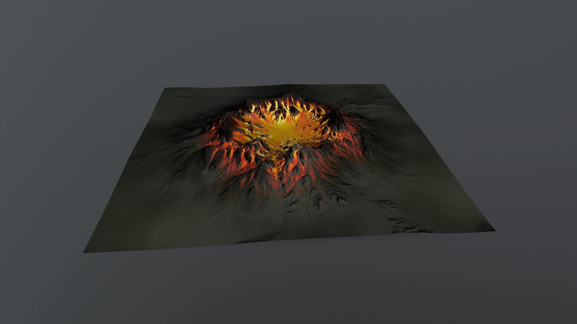 Volcano Terrain - 3D Model by Gizem Dilara Tek