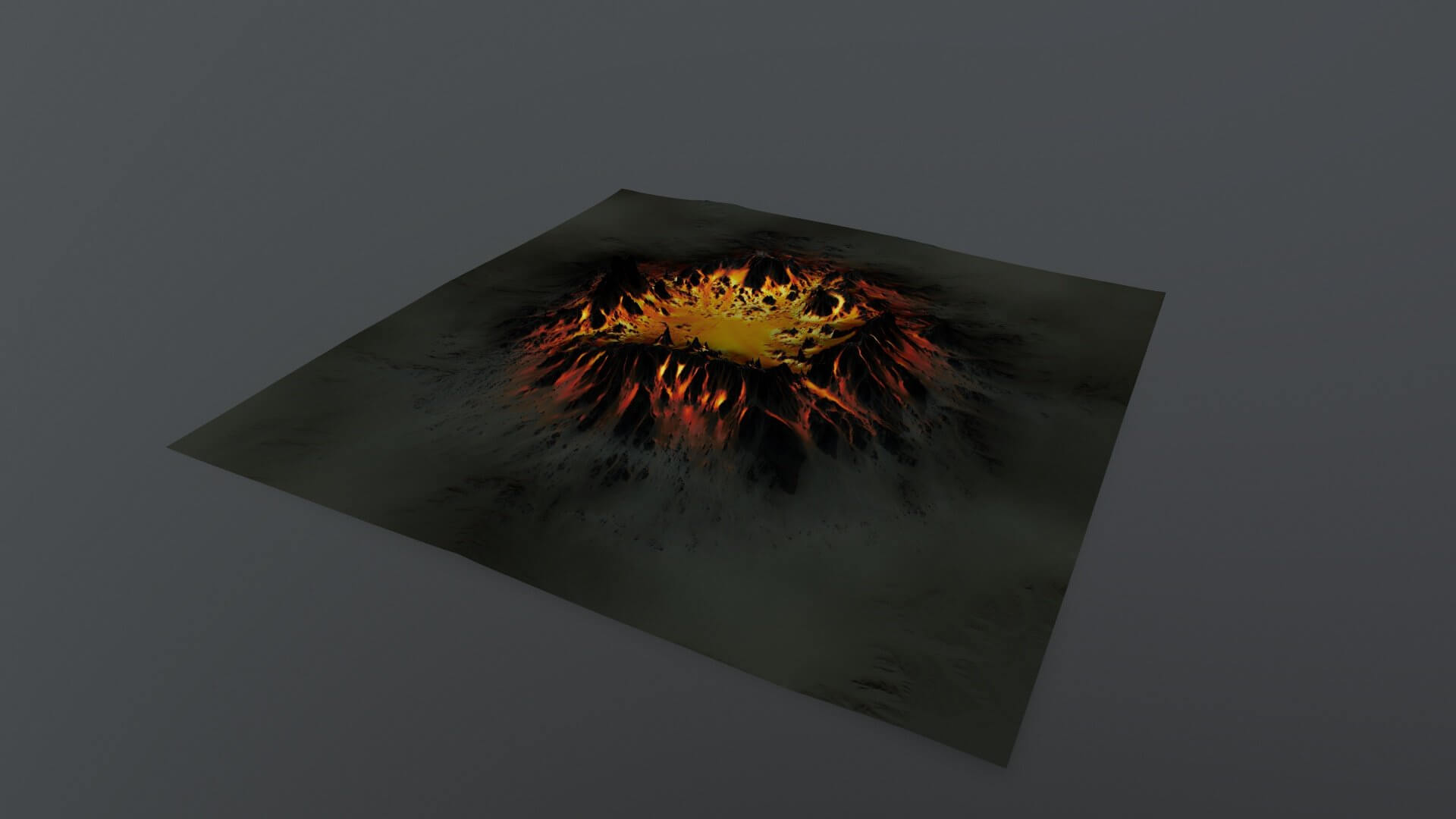 Volcano Terrain - 3D Model by Gizem Dilara Tek