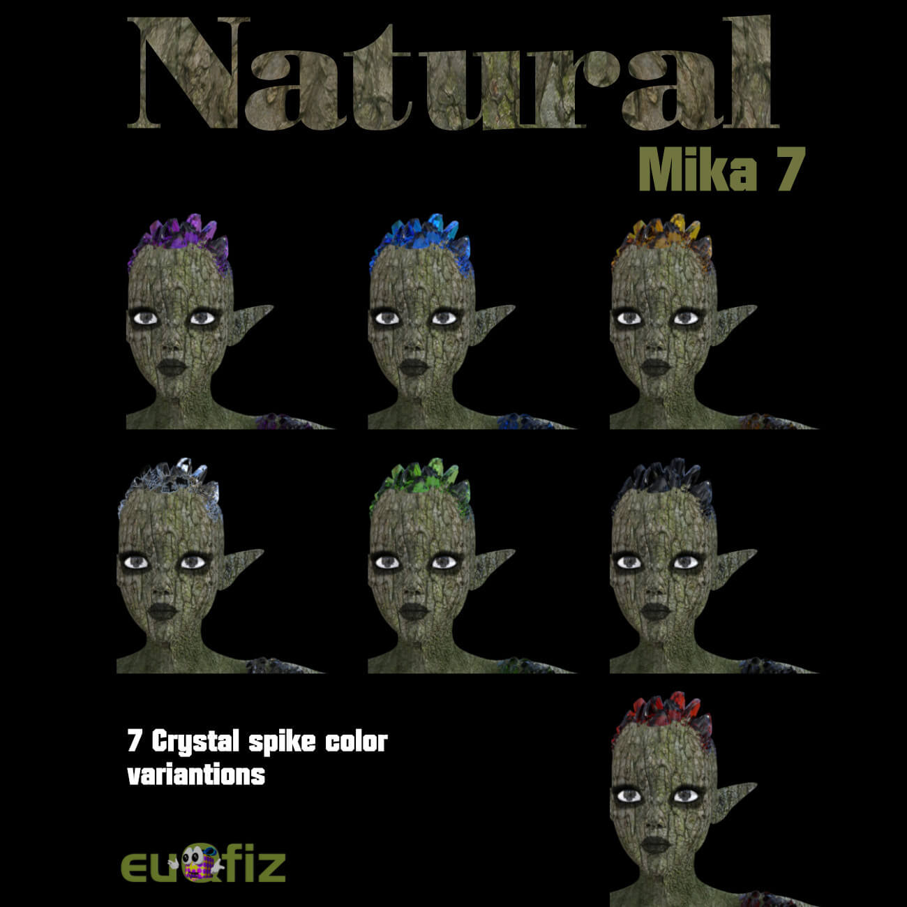 Natural Skin Textures for Mika 7 - Daz Content by GKDantas