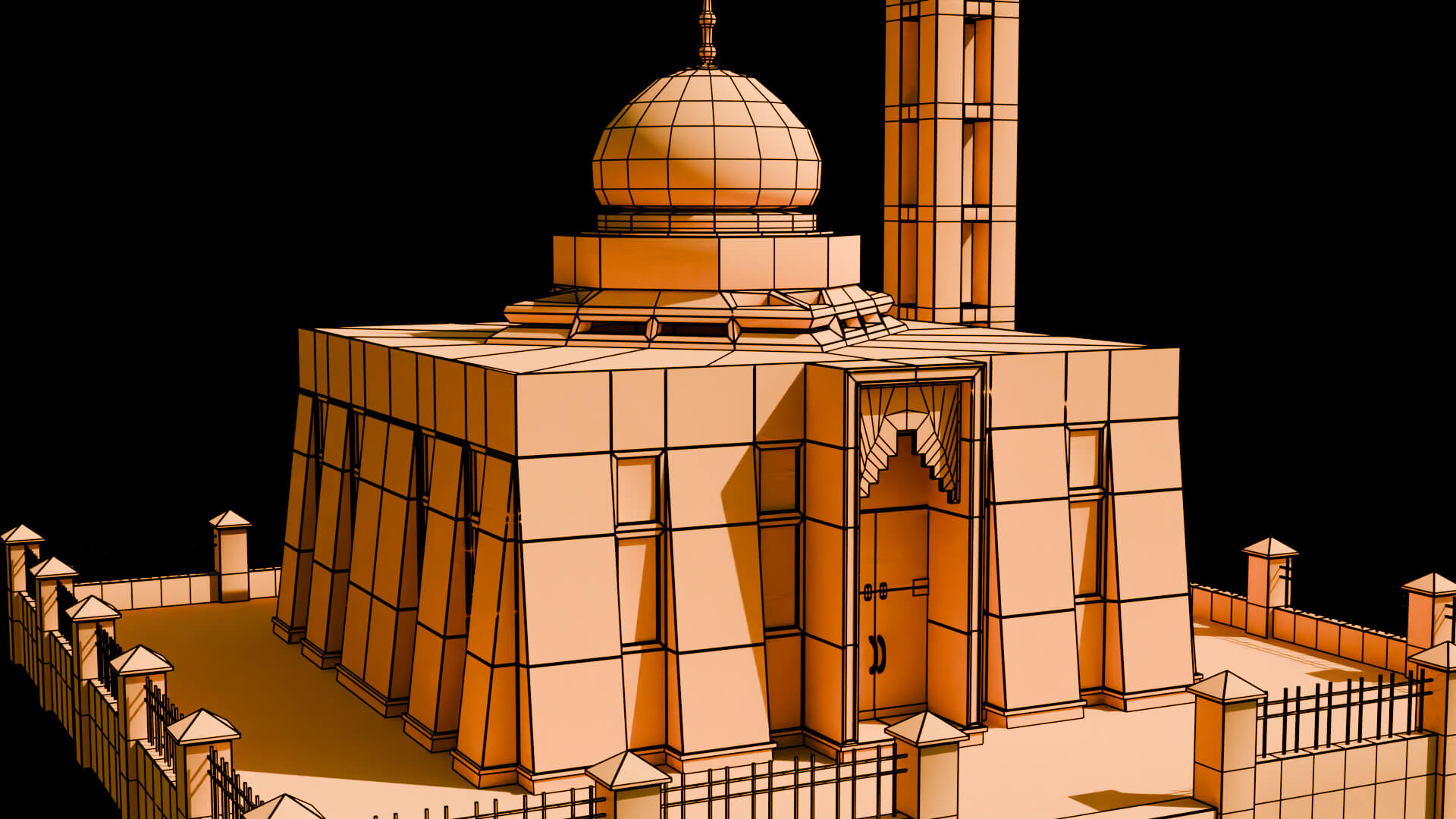 Sarwar Masjid 01 - 3D Model by glasschakotra