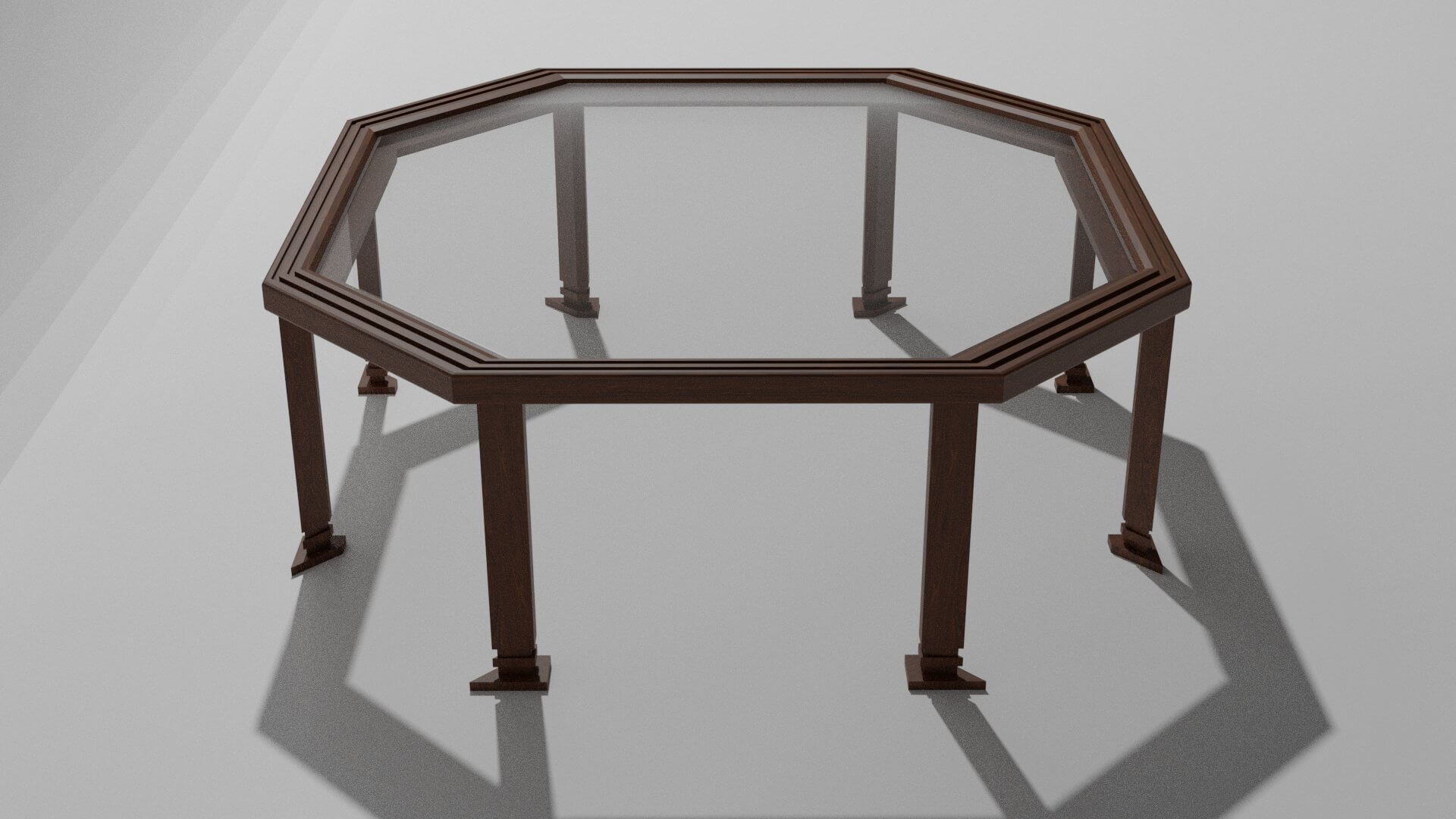 Table Wooden - Octagonal 3D Model by glasschakotra