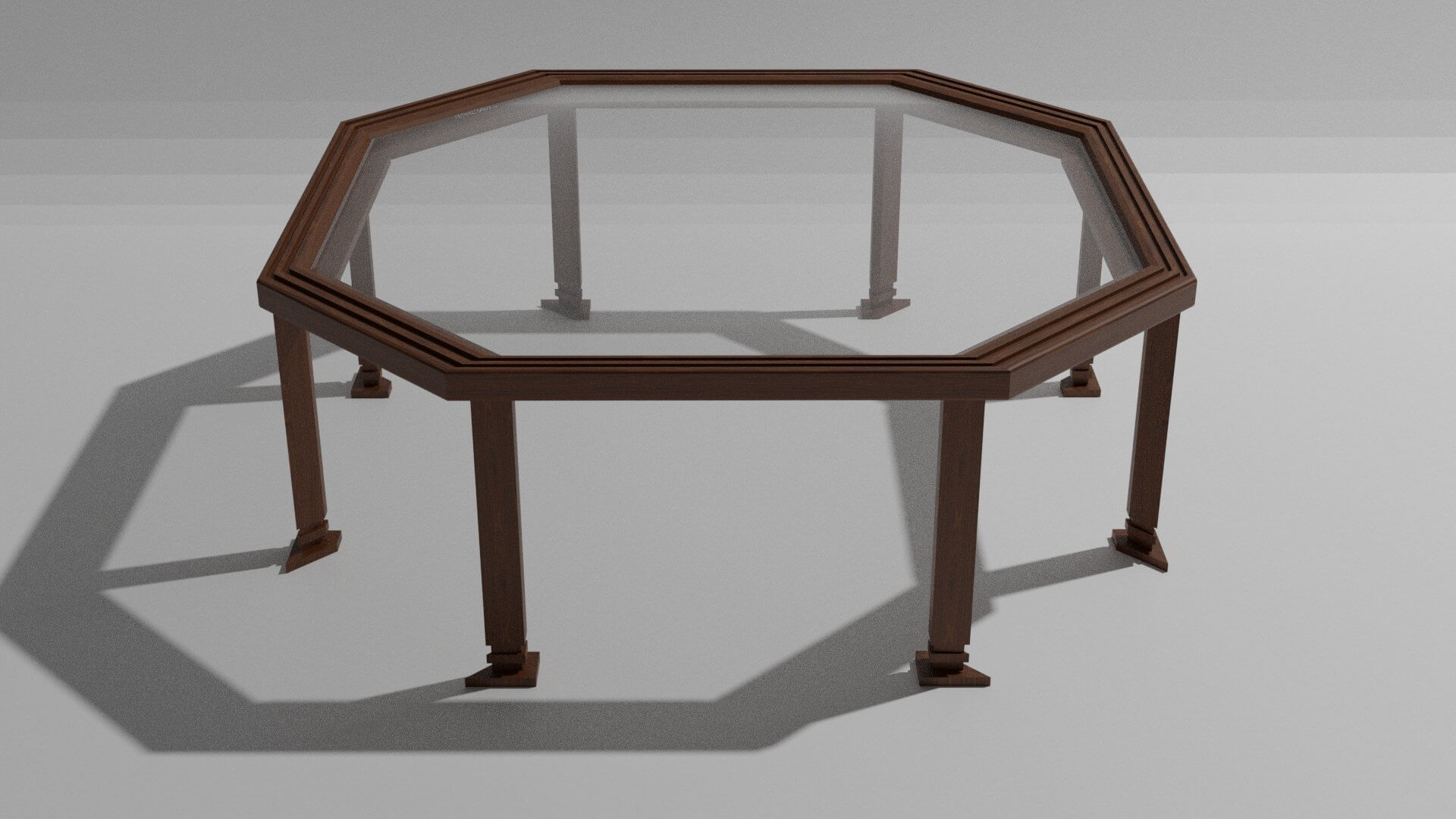 Table Wooden - Octagonal 3D Model by glasschakotra