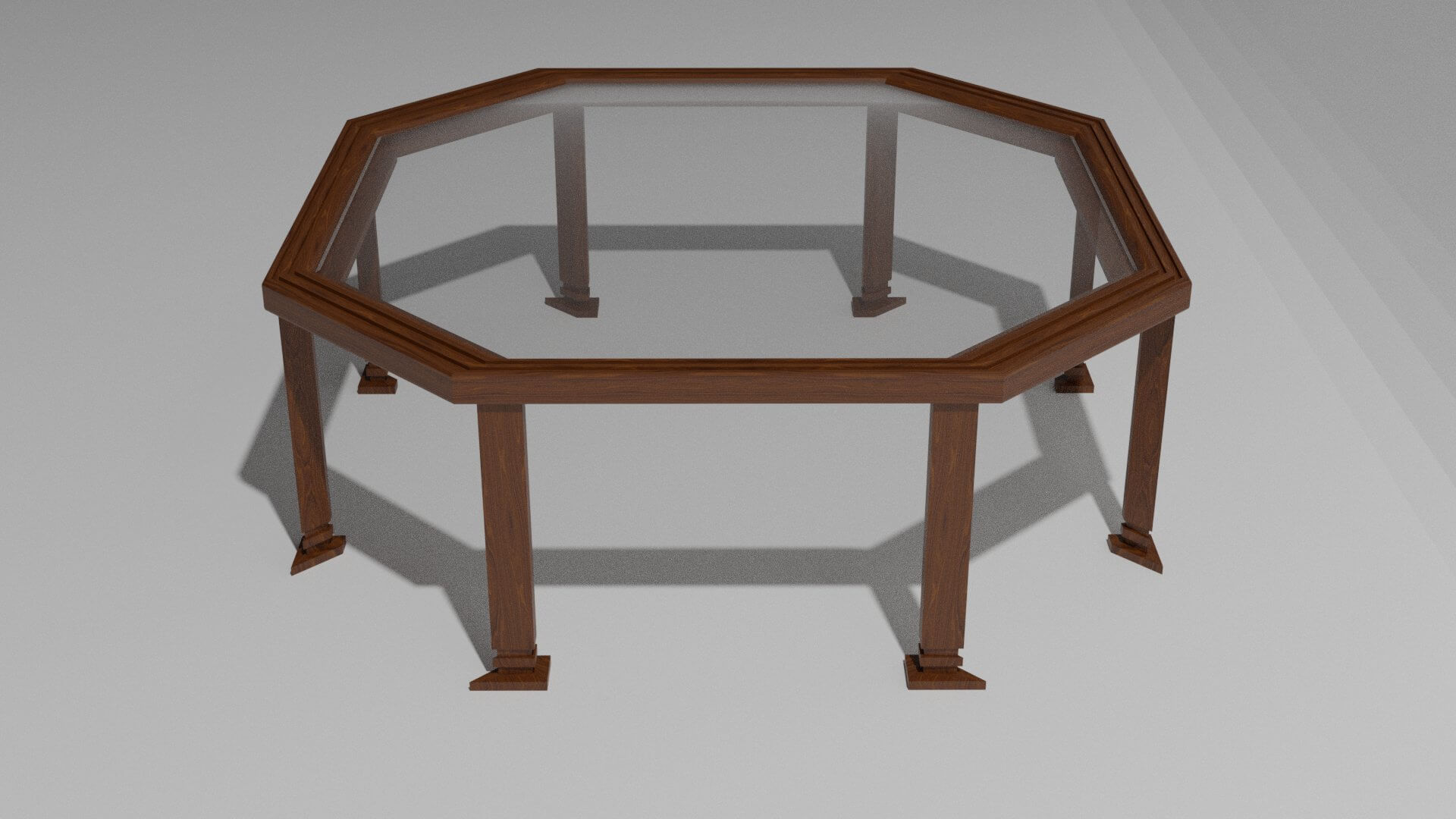 Table Wooden - Octagonal 3D Model by glasschakotra