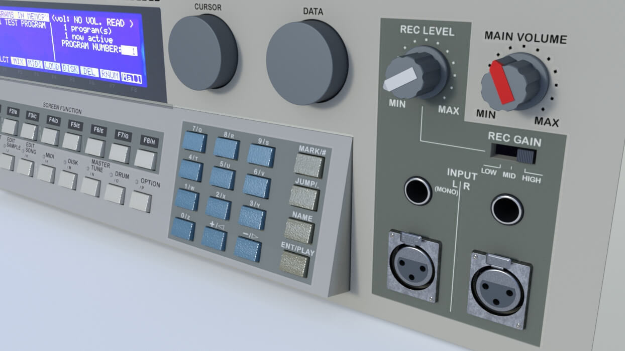 Akai S-1000 Sampler 3D Model by GMArtworks