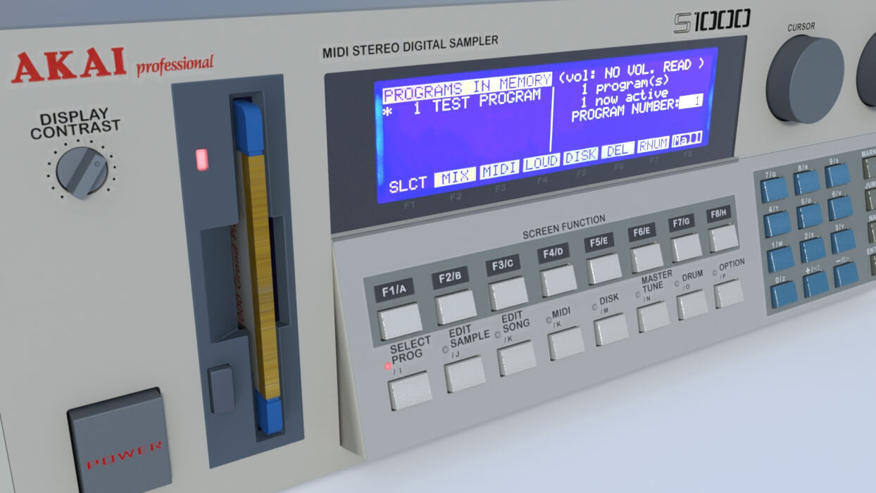 Akai S-1000 Sampler 3D Model by GMArtworks