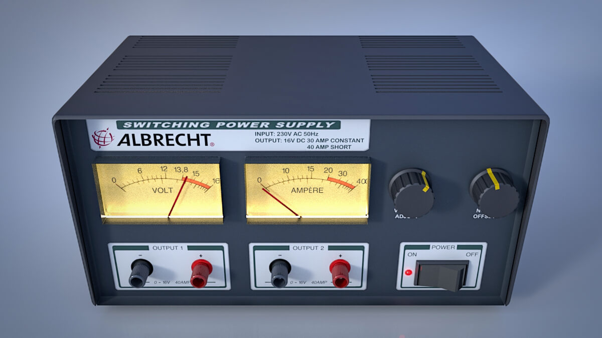 Albrecht 16 Volt 40 Amp Power Supply - Daz Content by GMArtworks