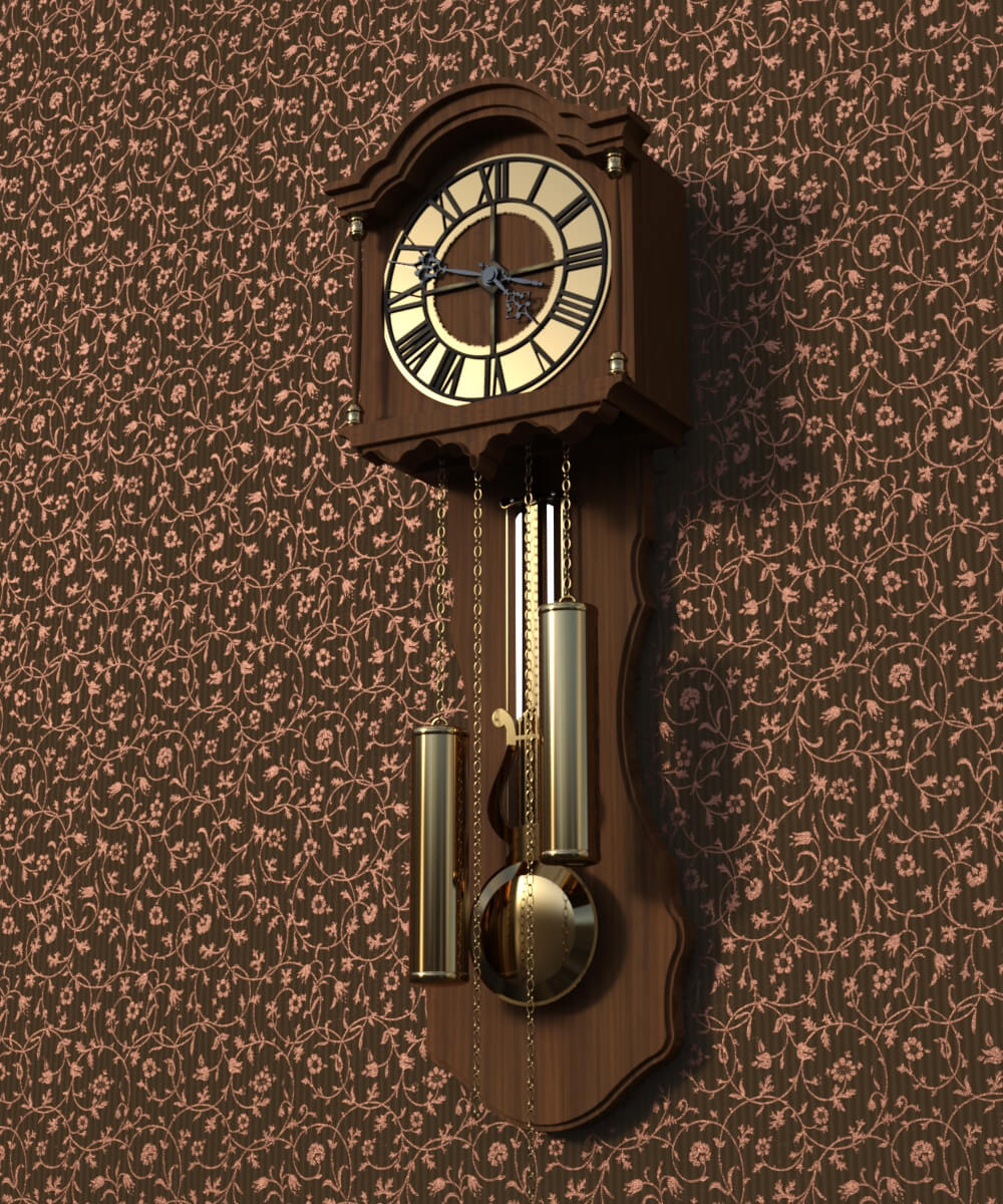 Antique Wall Clock - 3D Model by GMArtworks
