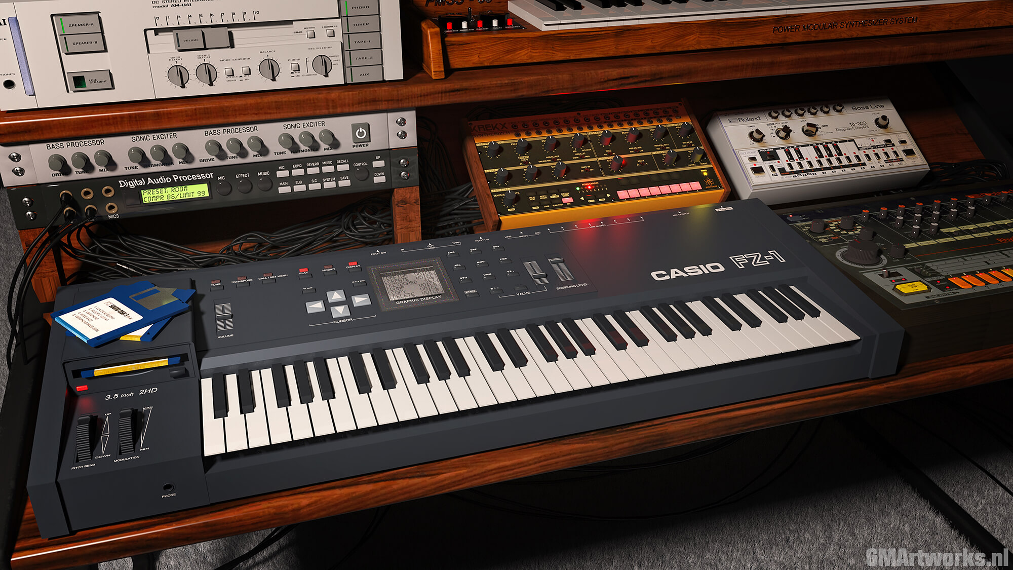 Casio FZ1 Digital Sampler DAZ - 3D Model by GMArtworks