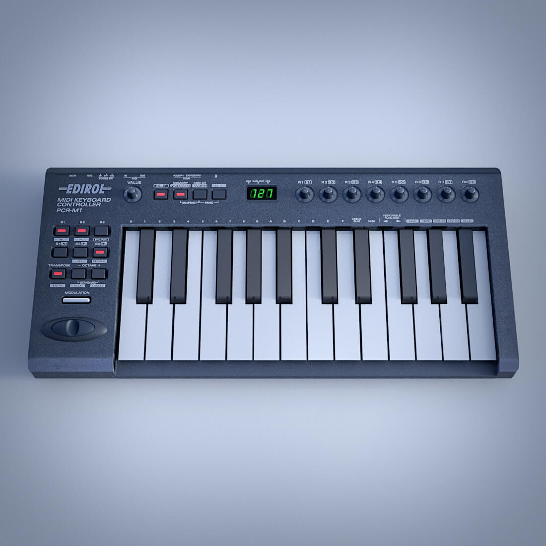Edirol PCR1 USB MIDI Controller Keyboard - 3D Model by GMArtworks