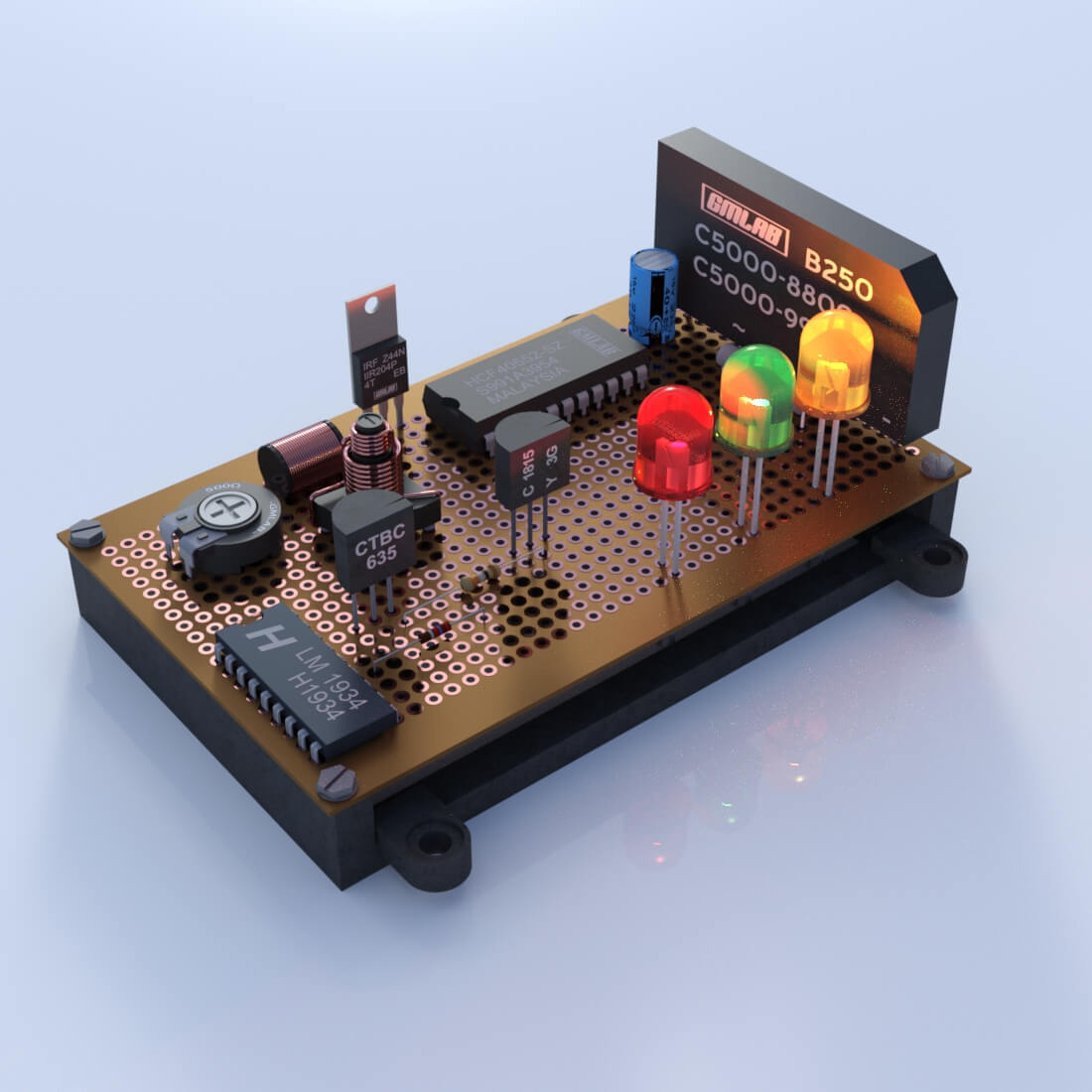 Electronic Components - 3D Model by GMArtworks