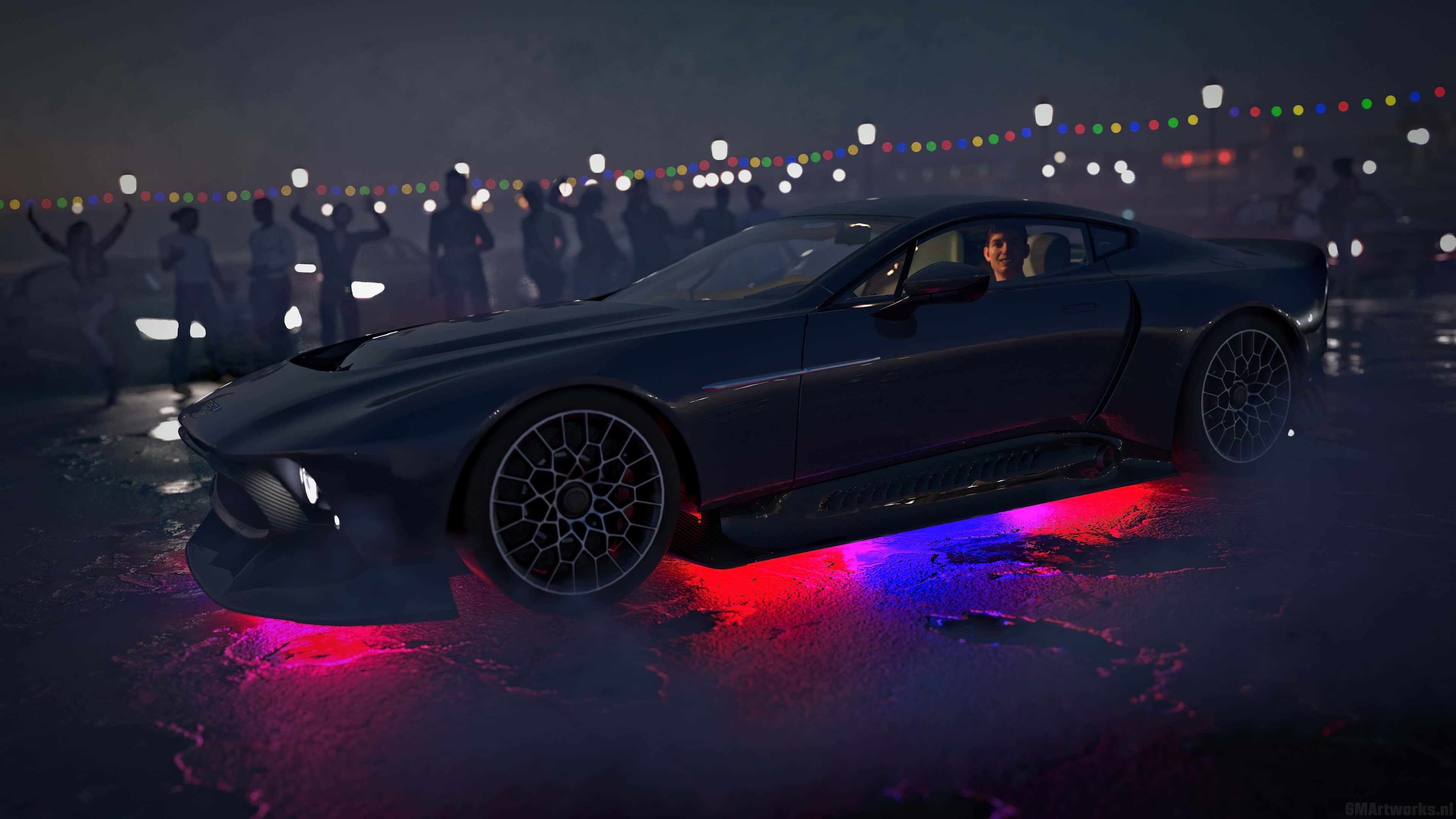 Car Meeting 3D Render, Digital Art by GMArtworks