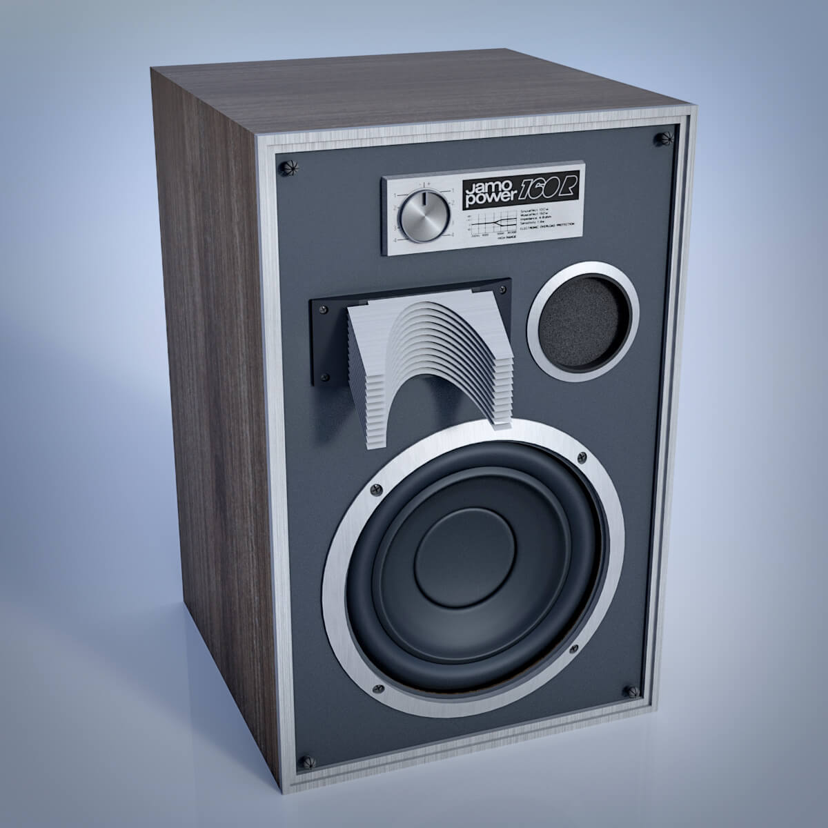 Jamo Power 160R Speakers 3D Render, Digital Art by GMArtworks