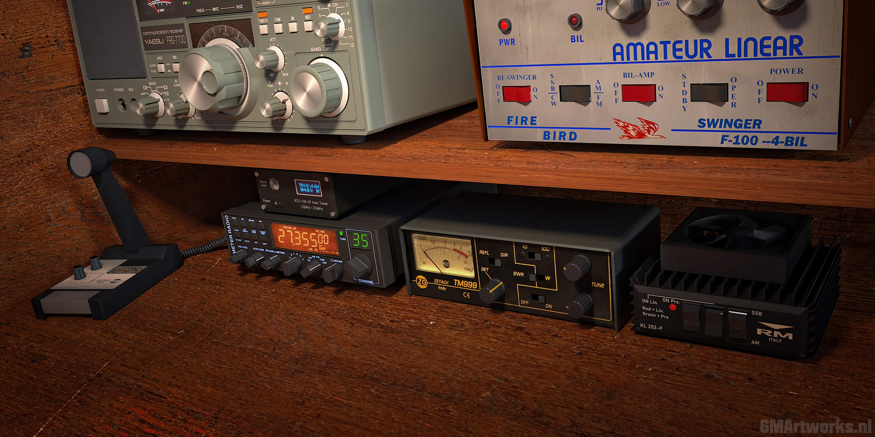 KL 203-P CB 30Mhz Linear Amplifier 3D Render by GMArtworks