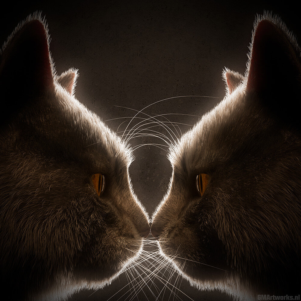 Nose to Nose 3D Render, Digital Art by GMArtworks