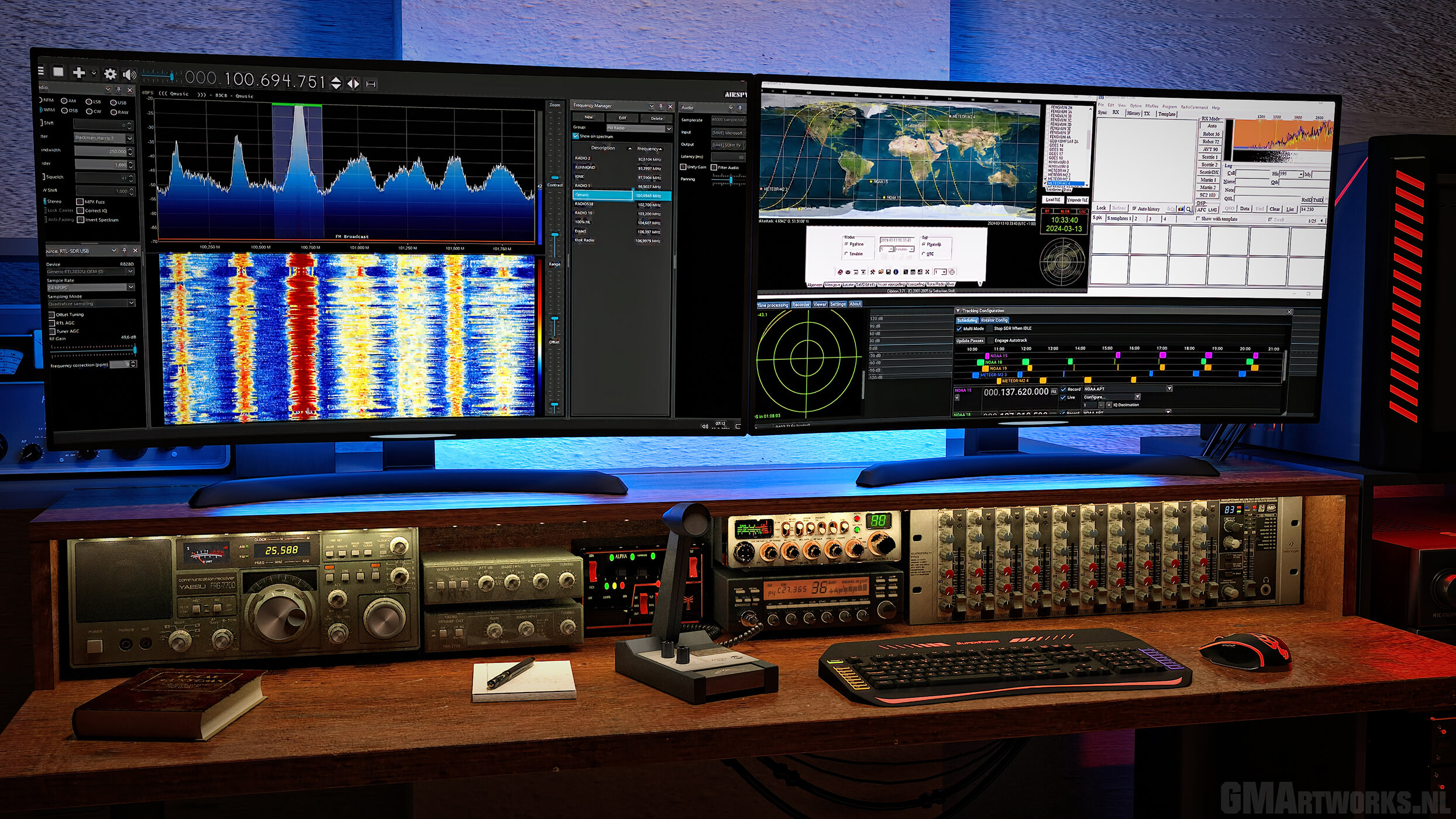 Radio Desk 3D Render, Digital Art by GMArtworks